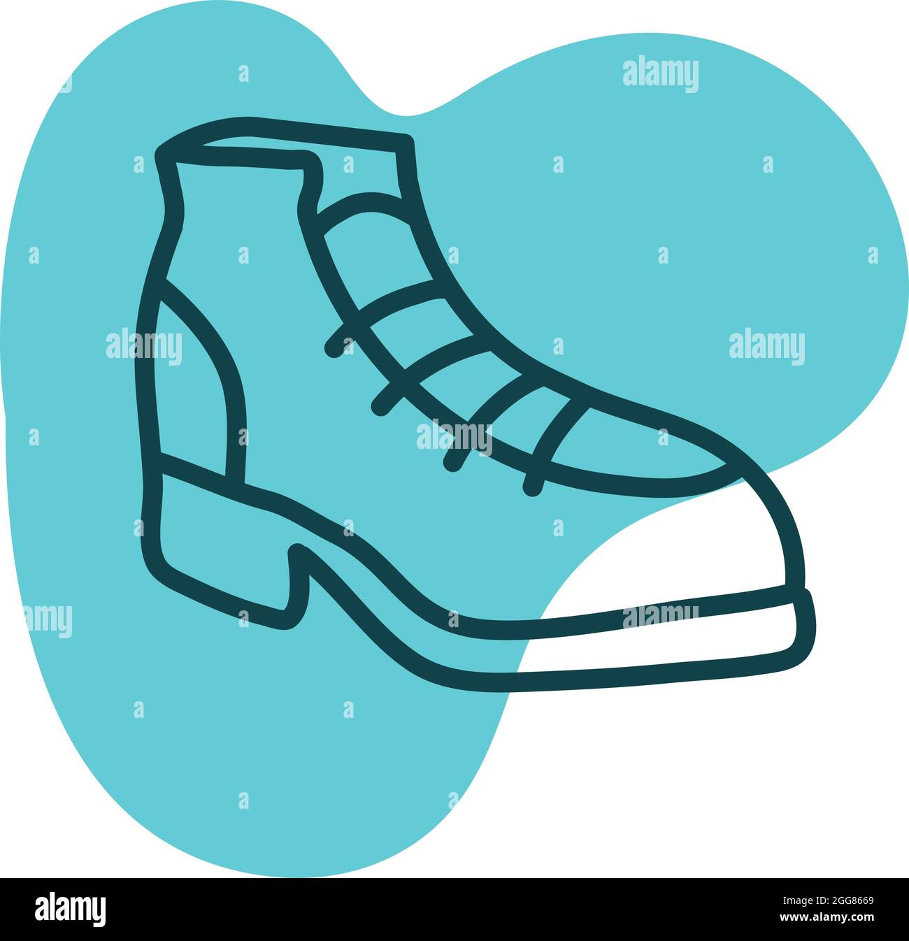 Blue ankle boots, illustration, on a white background Stock Vector ...