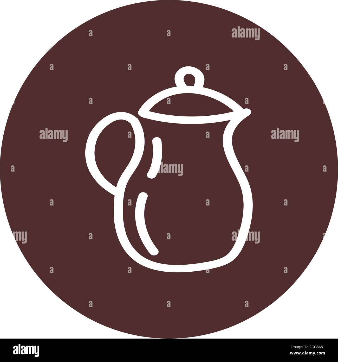 Simple clay teapot, illustration, on a white background Stock Vector ...