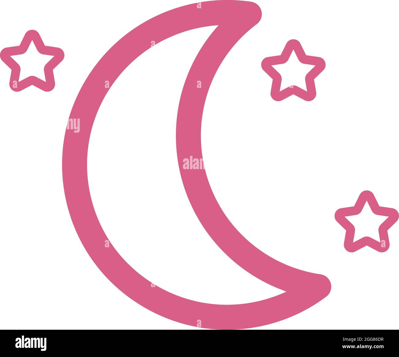 Pink moon illustration hi-res stock photography and images - Alamy