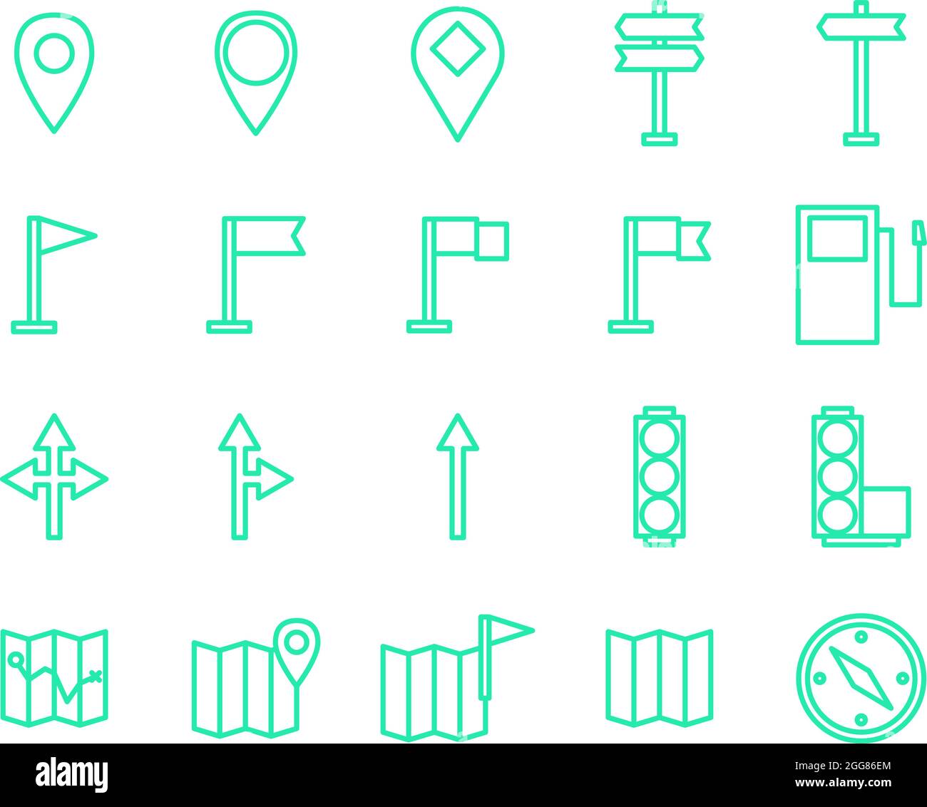 Map and location, illustration, vector on a white background Stock ...
