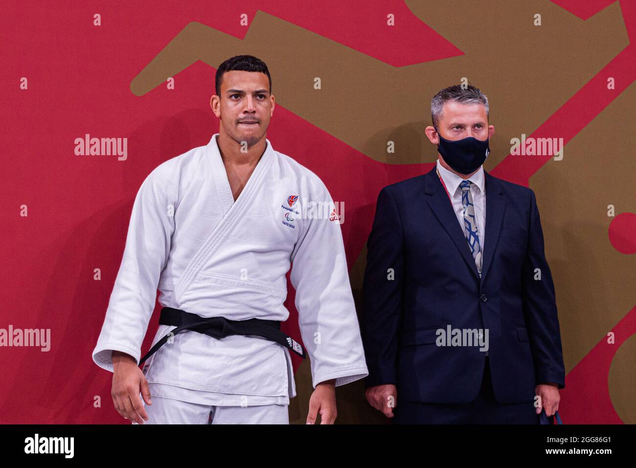 TOKYO, JAPAN. 29th Aug,2021. Elliot Stwart of Great Britain during Judo ...