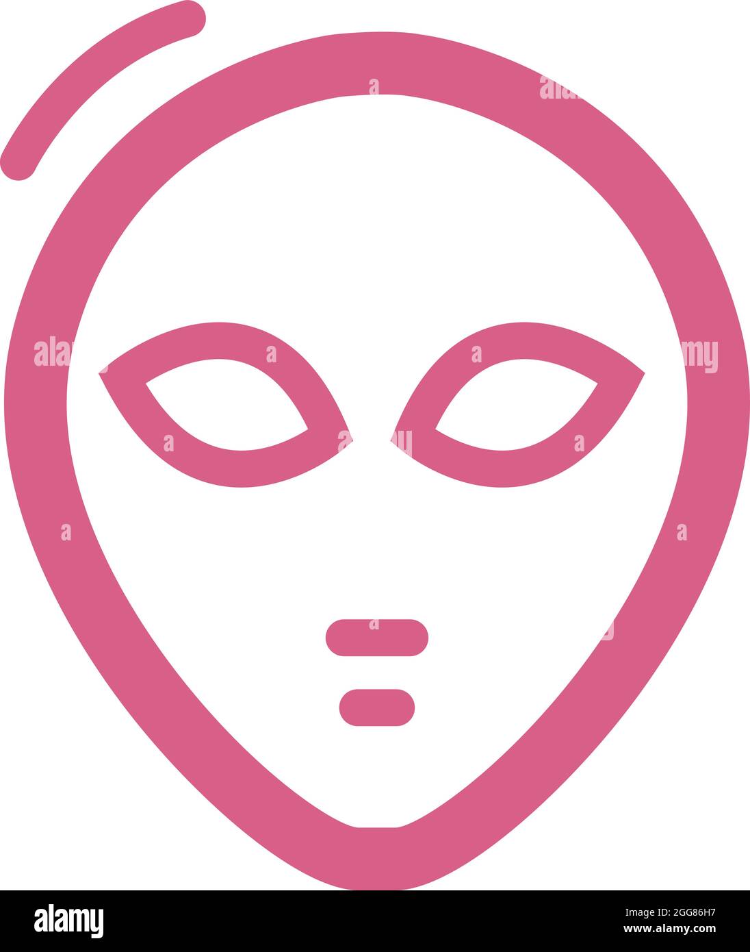 Pink alien, illustration, on a white background Stock Vector Image ...