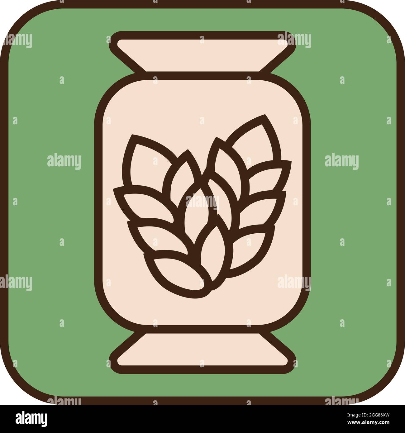 Sack of wheat, illustration, vector on a white background Stock Vector ...