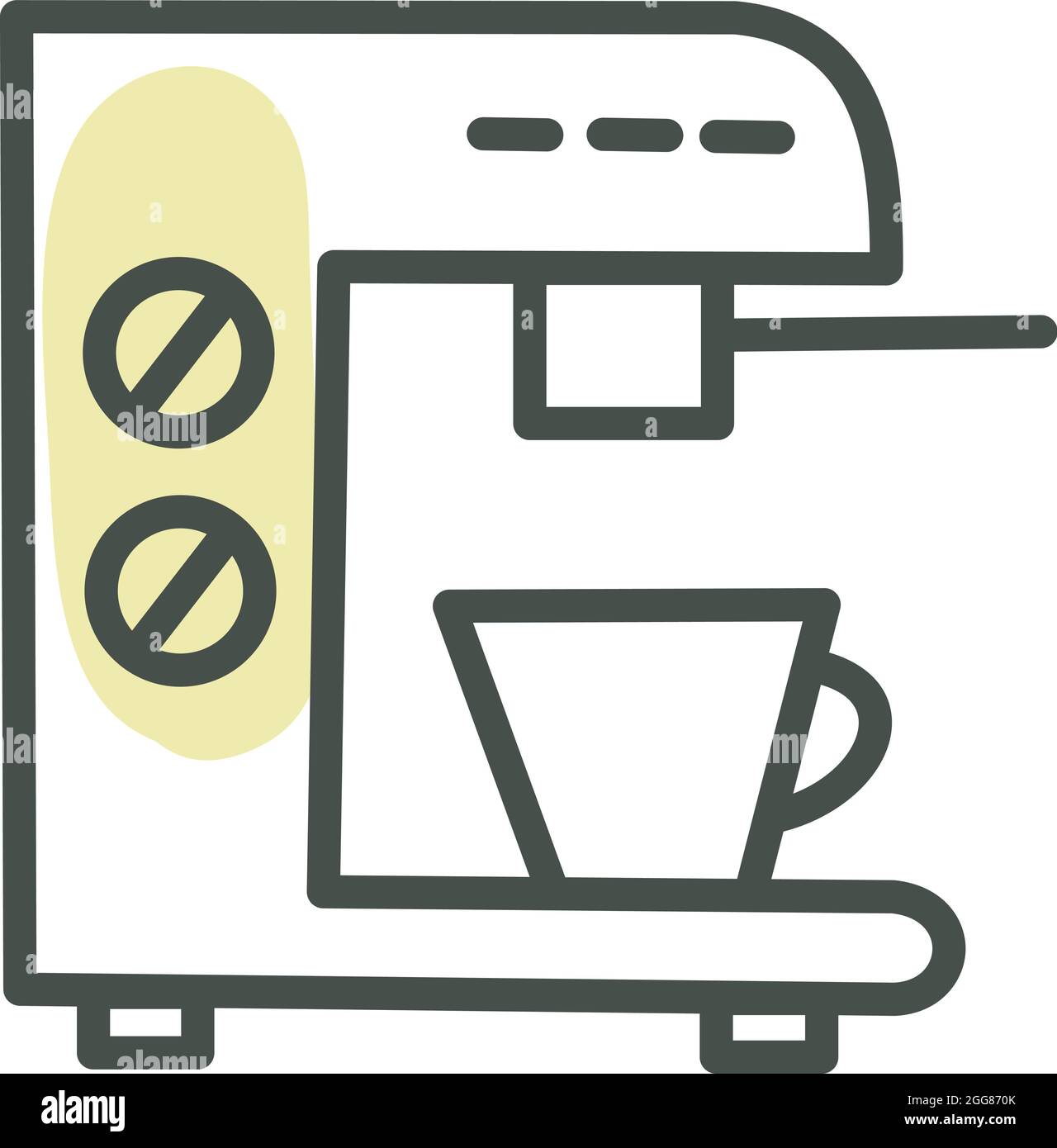 Coffee maker, illustration, vector on a white background Stock Vector ...
