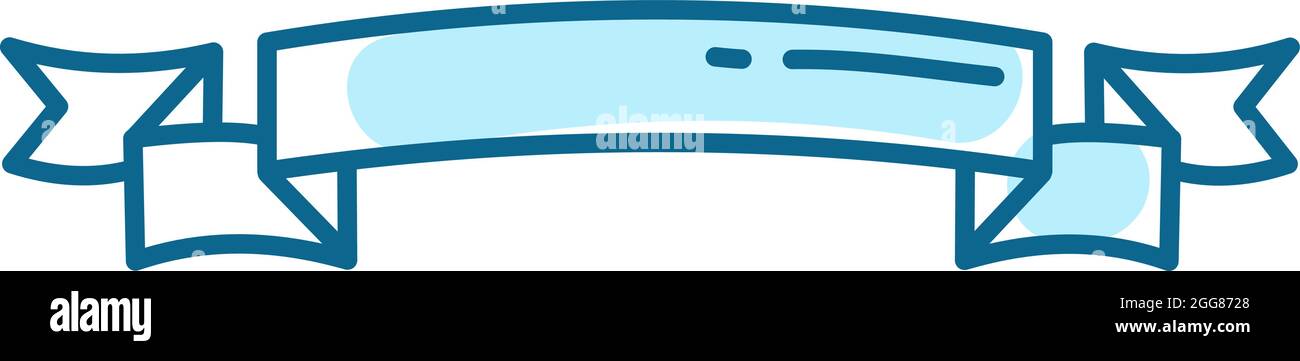 Vibrant blue banner, illustration, vector on a white background Stock ...