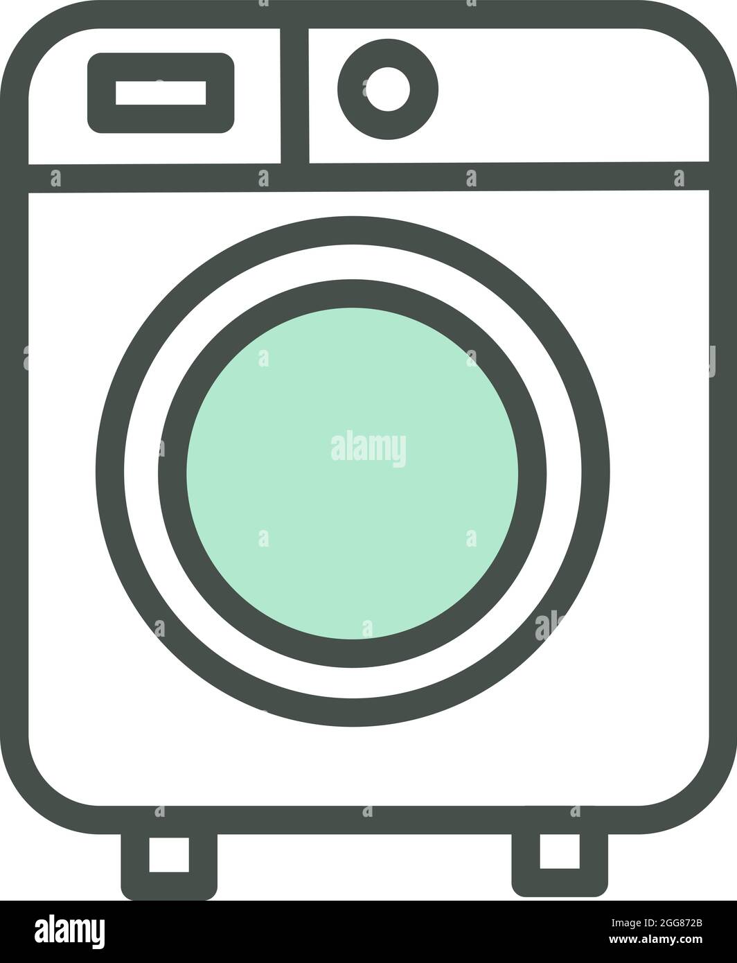 Blue washing machine, illustration, vector on a white background Stock ...