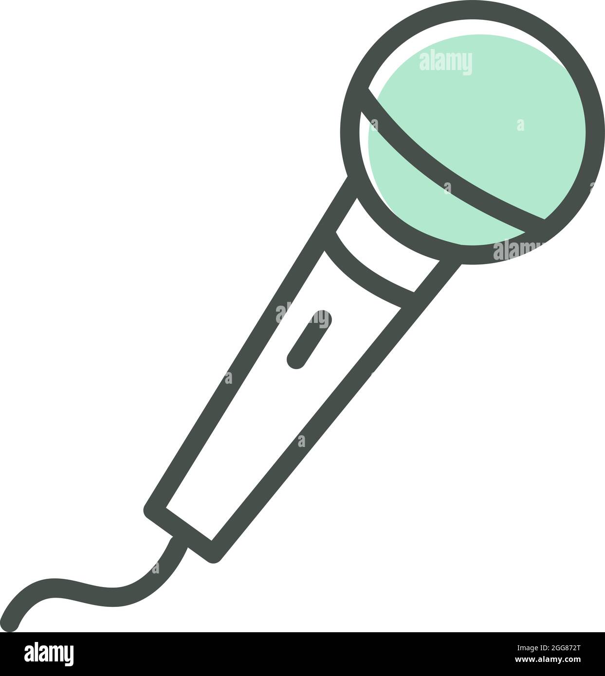 Karaoke microphone icon blue Cut Out Stock Images & Pictures - Alamy