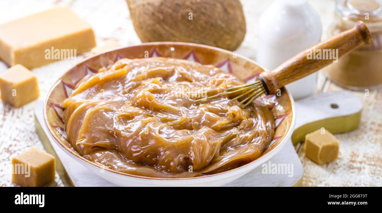 caramel or vegan dulce de leche, made with coconut milk, organic sweet ...
