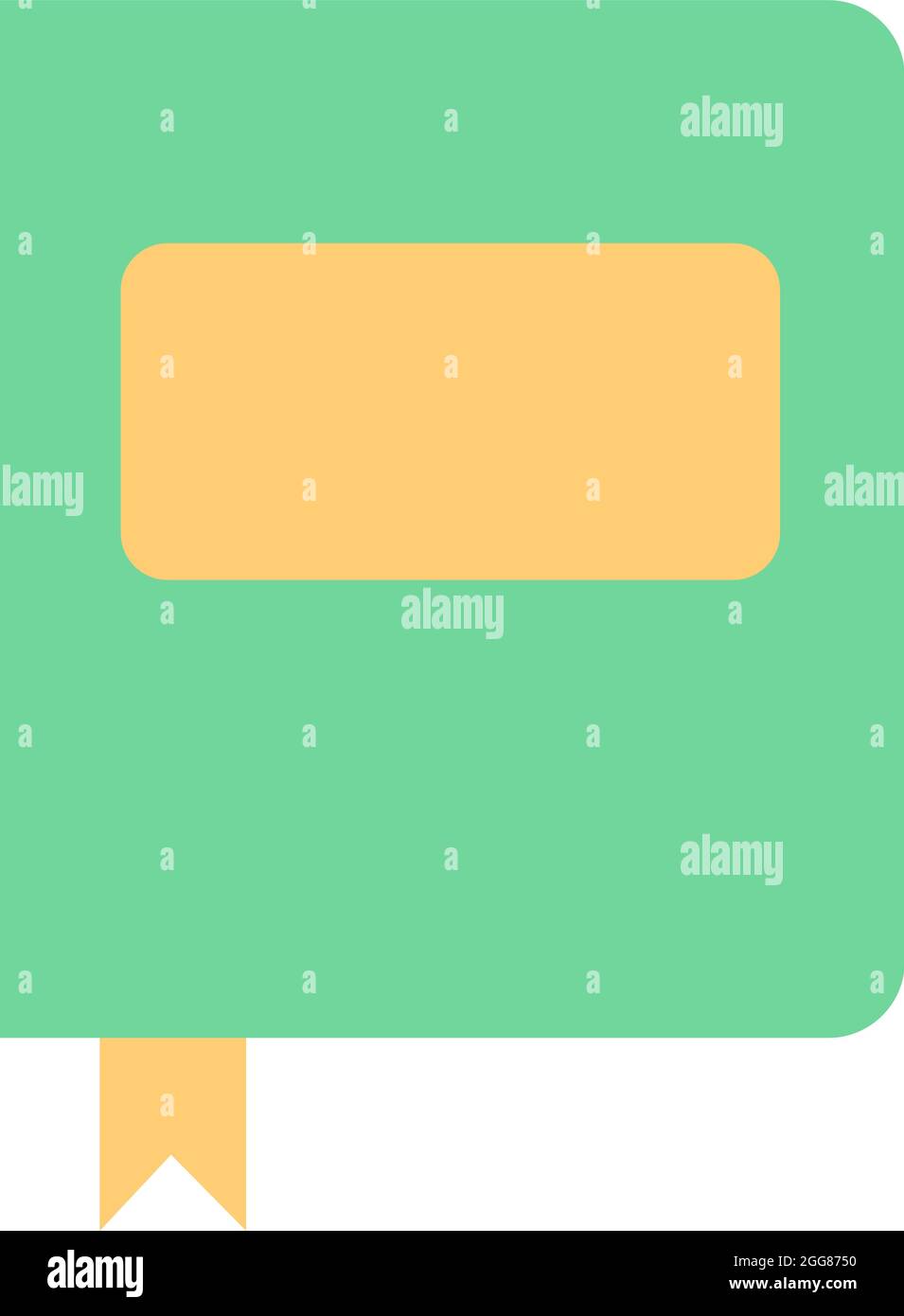 Green study book, illustration, on a white background Stock Vector ...