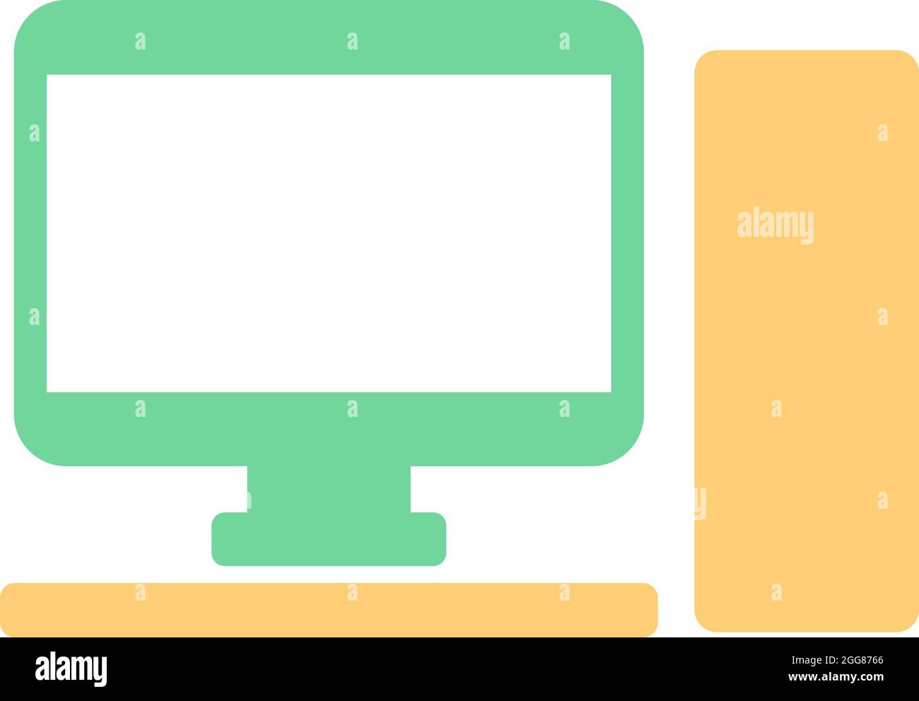 Modern computer green screen isolated hi-res stock photography and ...