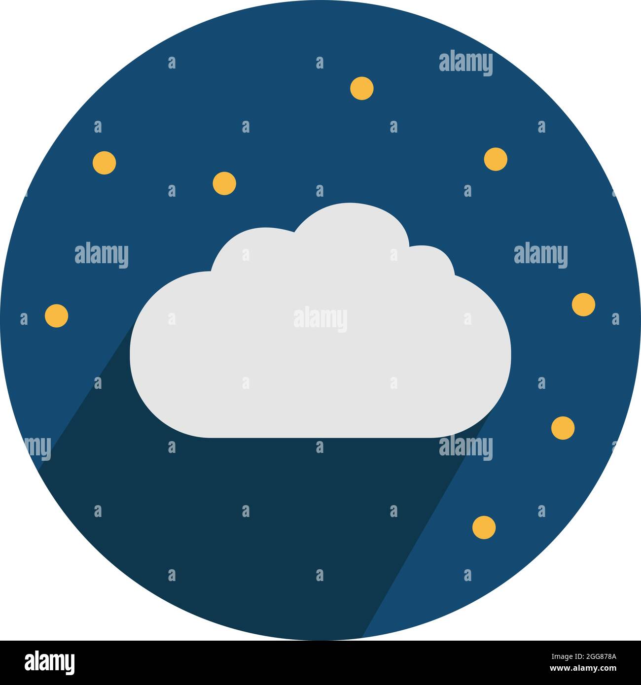 Night cloud, illustration, on a white background Stock Vector Image ...