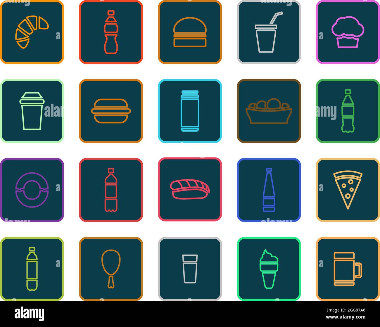 Food to go, illustration, vector on a white background Stock Vector ...