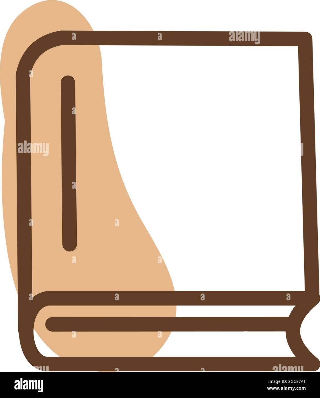 Brown book, illustration, vector on a white background Stock Vector ...