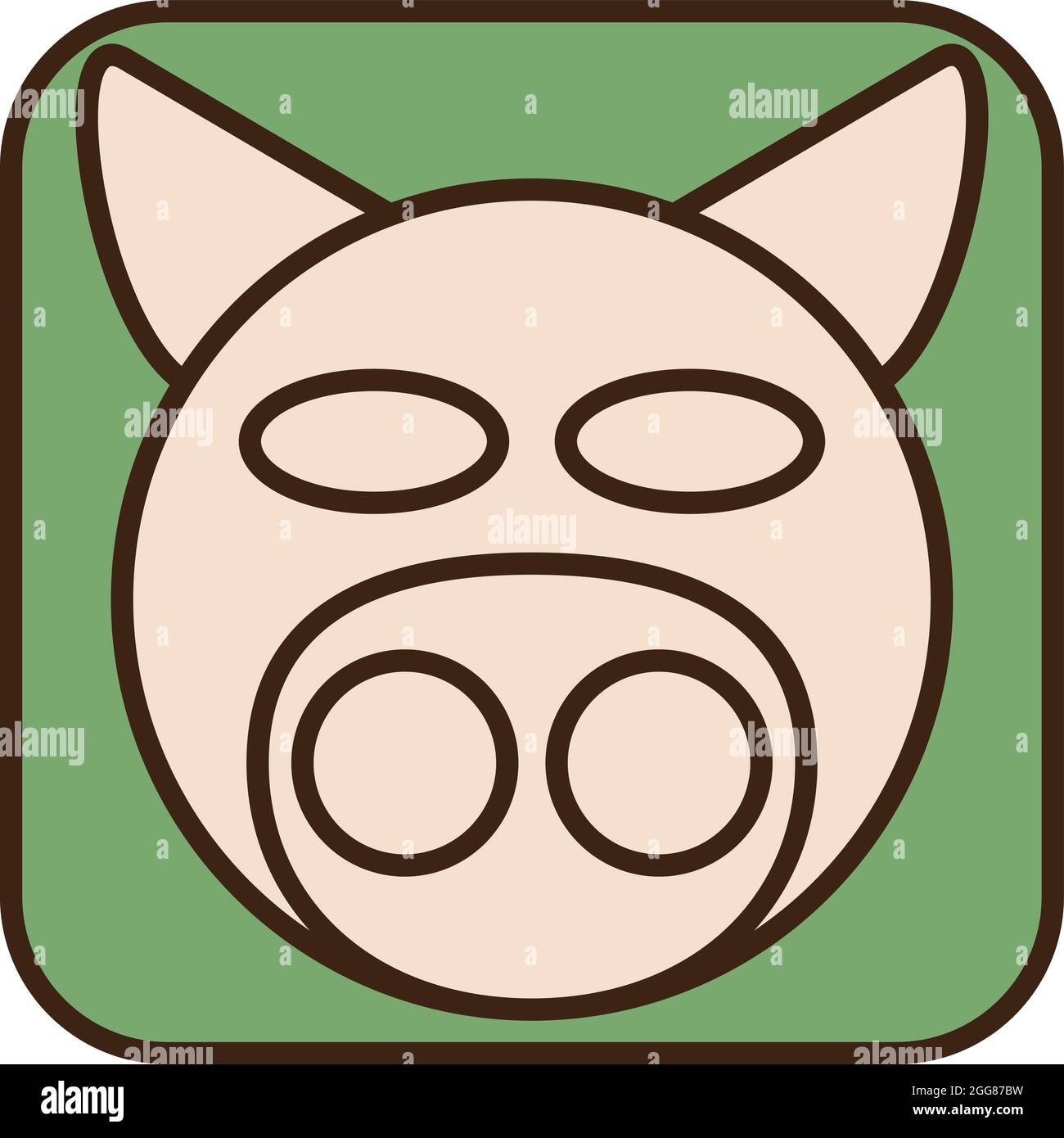 Pig head illustration hi-res stock photography and images - Alamy