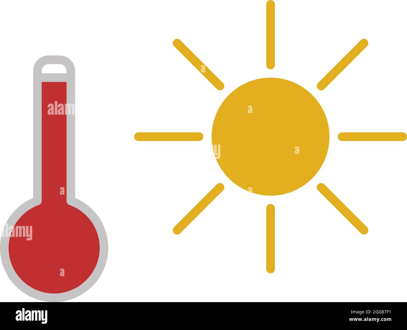 Hot sunny day, illustration, on a white background Stock Vector Image ...