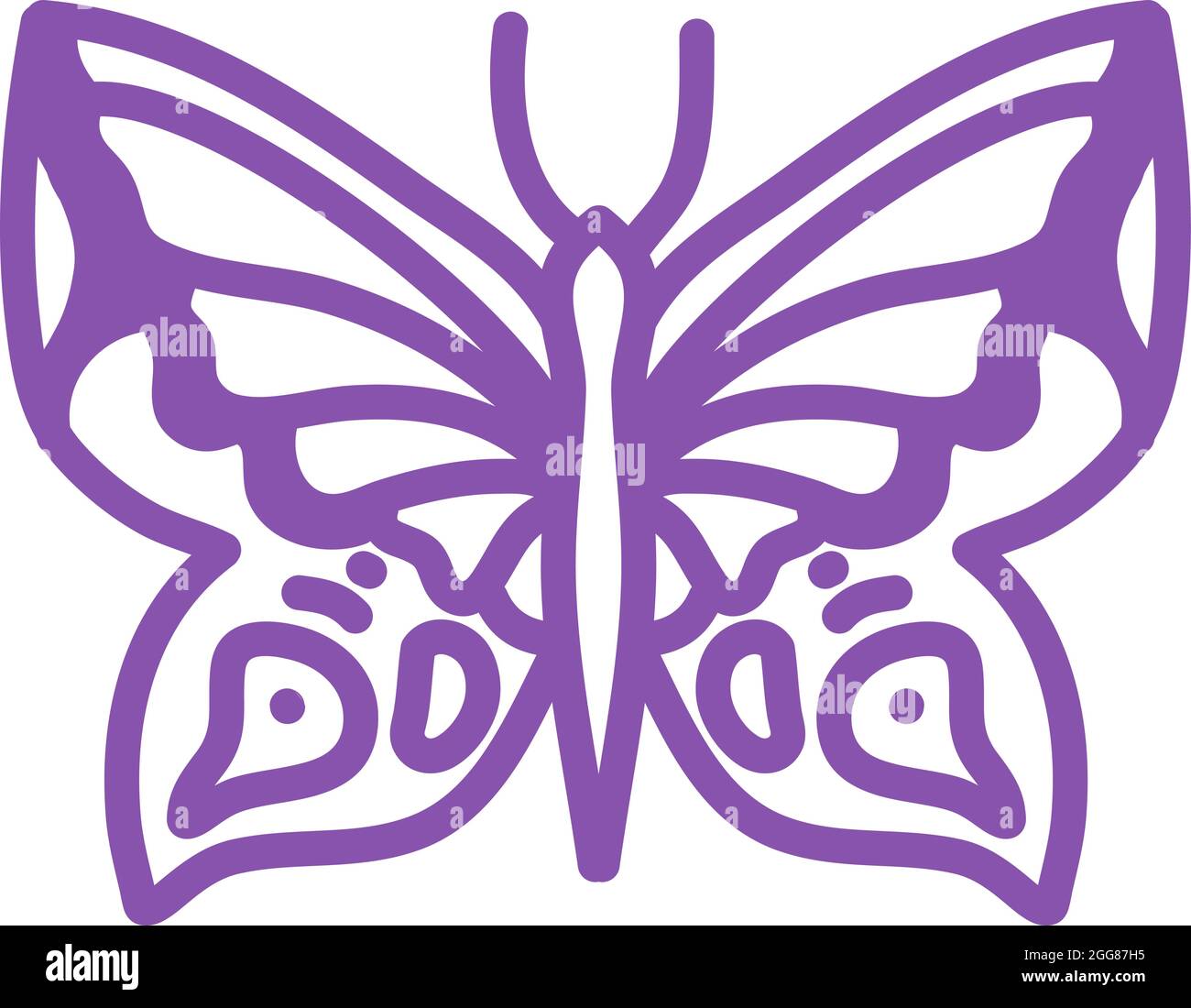 Small pink butterfly, illustration, vector on a white background Stock ...