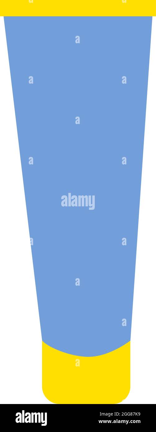 Blue toothpaste, illustration, vector on a white background Stock ...