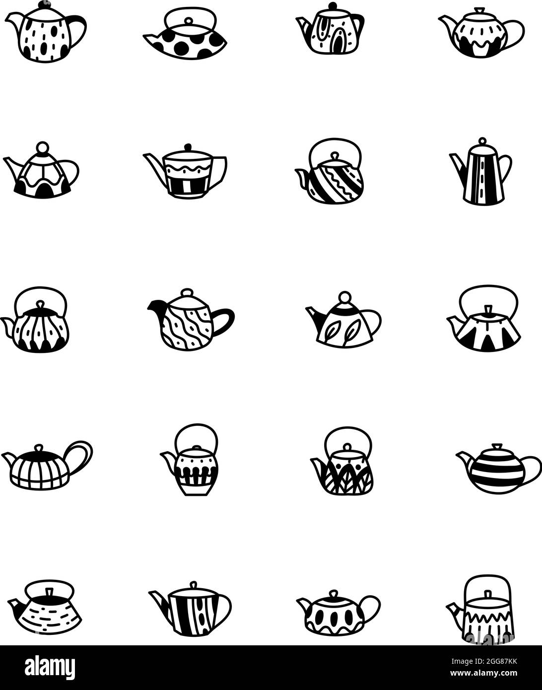 Traditional tea making, illustration, vector on a white background ...