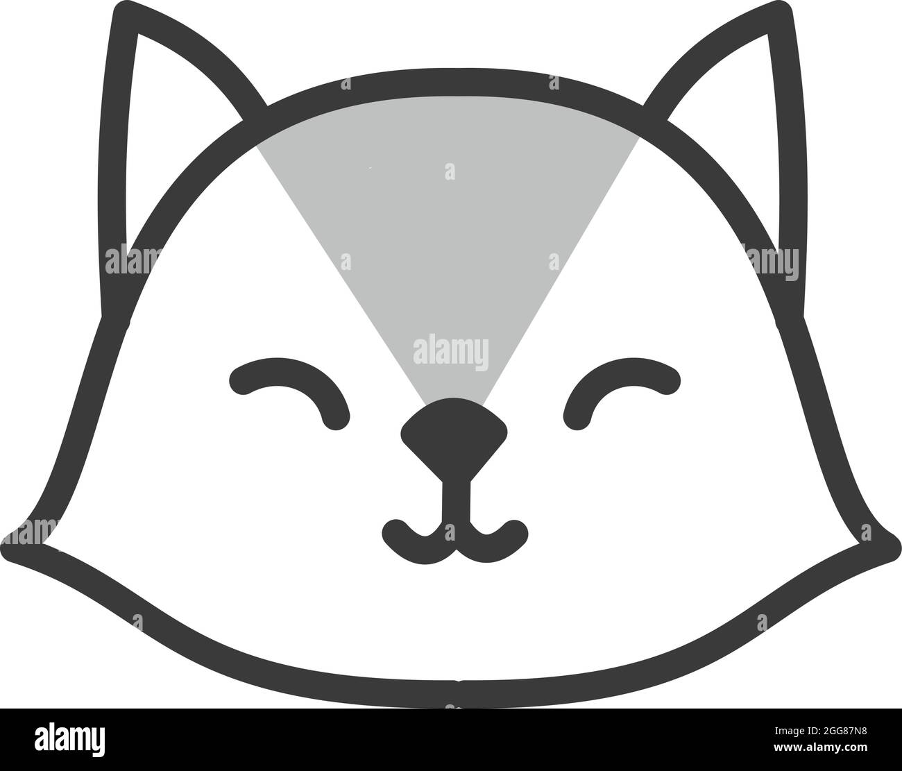 Grey white cat sleeping Stock Vector Images - Alamy