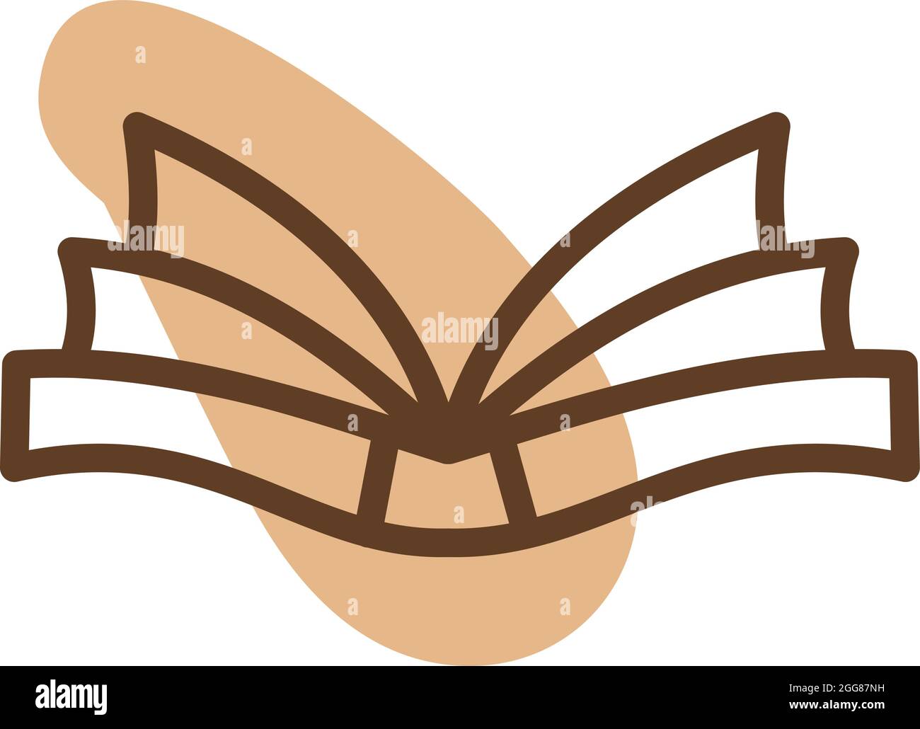 Thick brown book, illustration, vector on a white background Stock ...