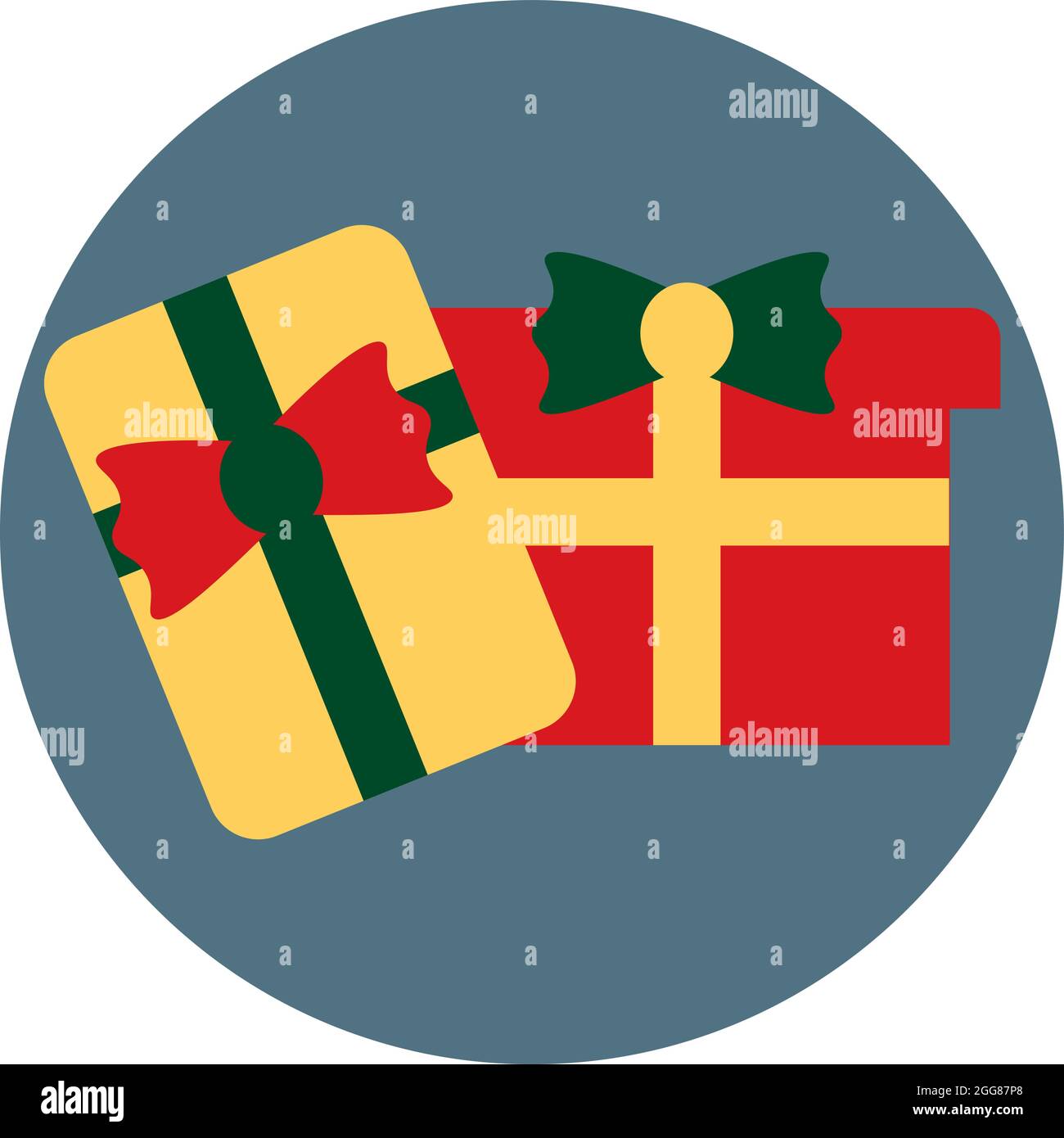 Gold gift boxes confetti Stock Vector Images - Alamy