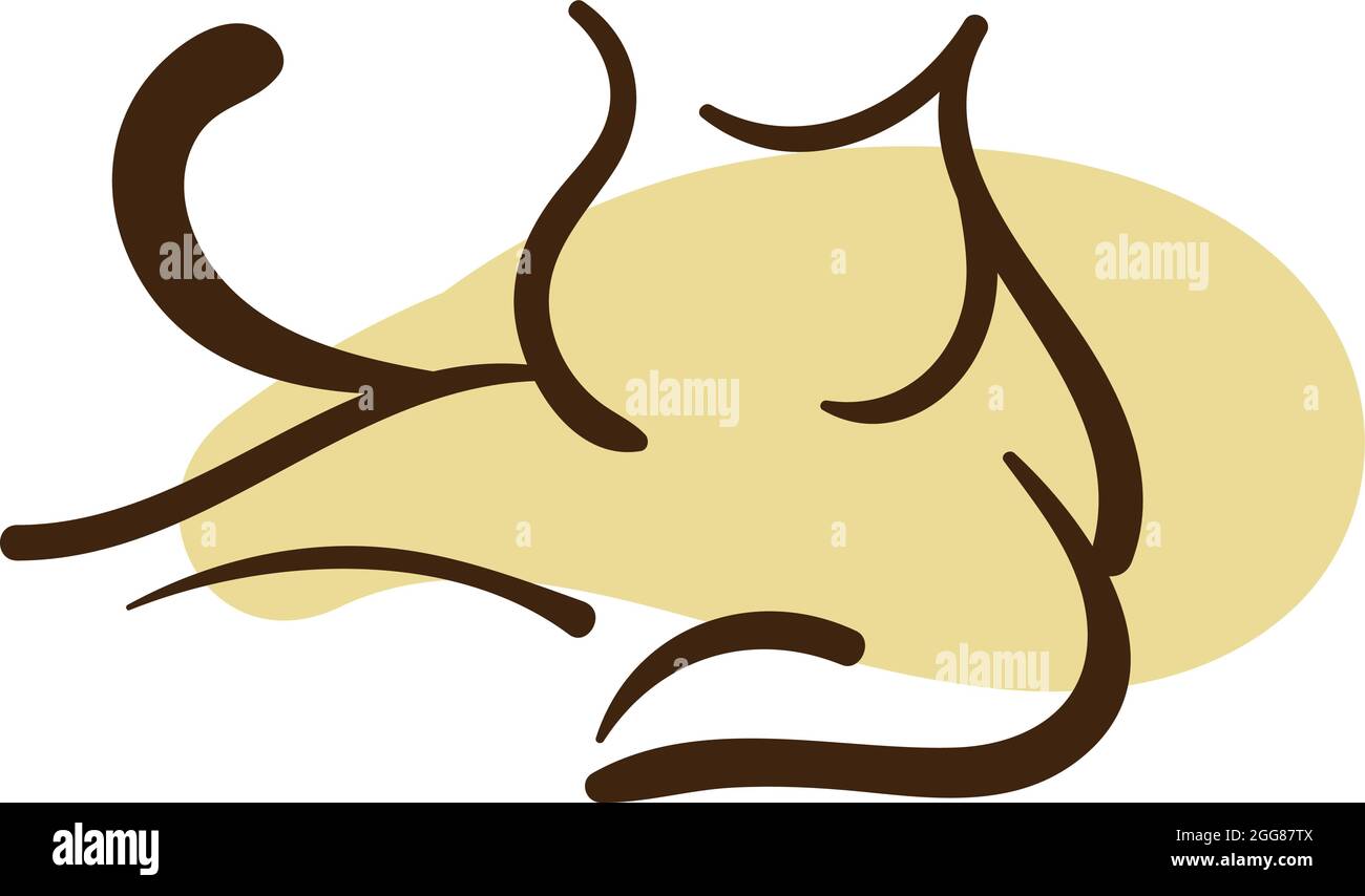 Cat chilling, illustration, vector on a white background Stock Vector ...