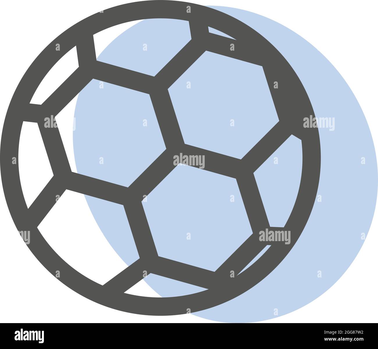 Blue football, illustration, vector on a white background Stock Vector ...