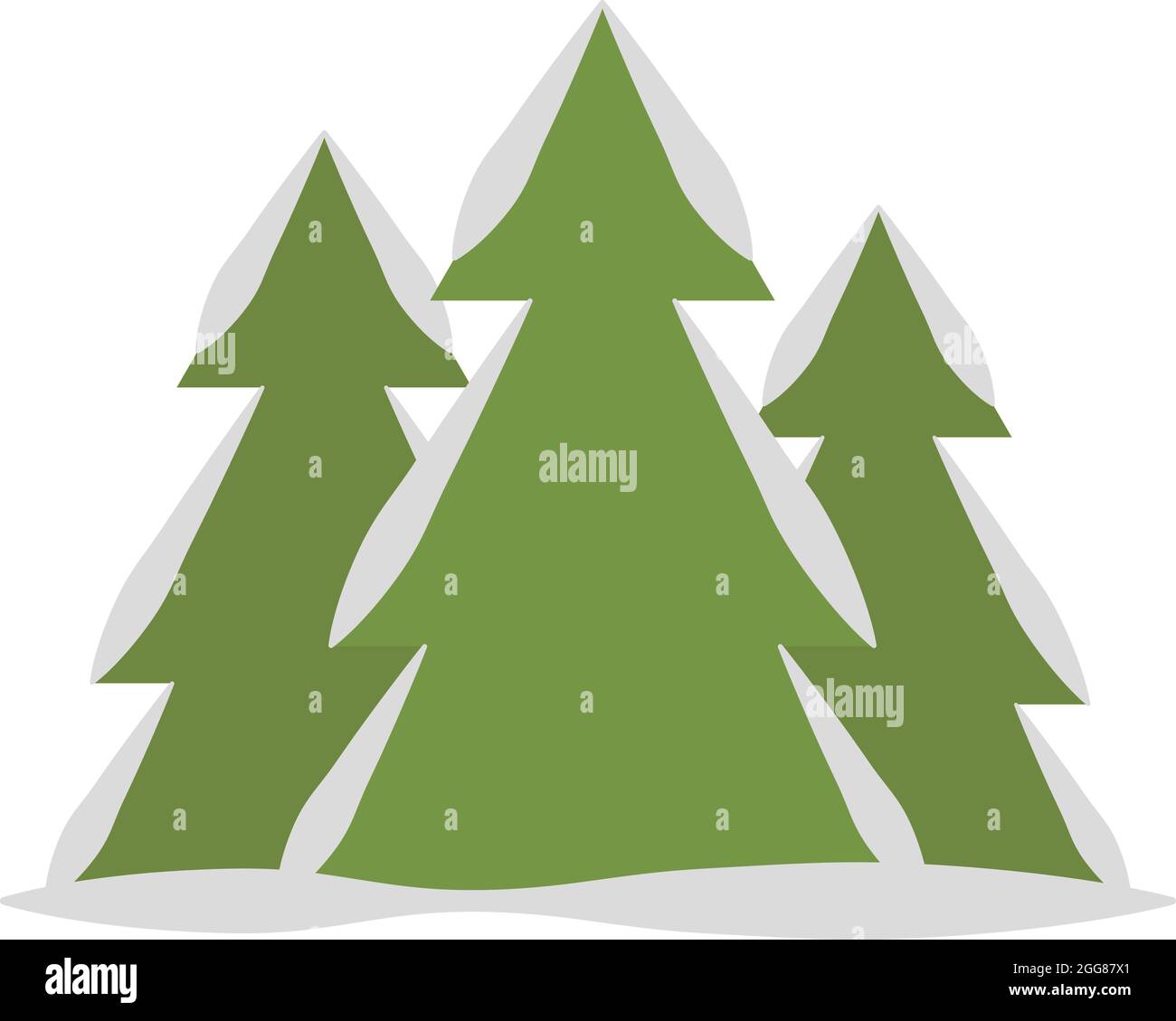Spruce covered with snow Stock Vector Images - Alamy