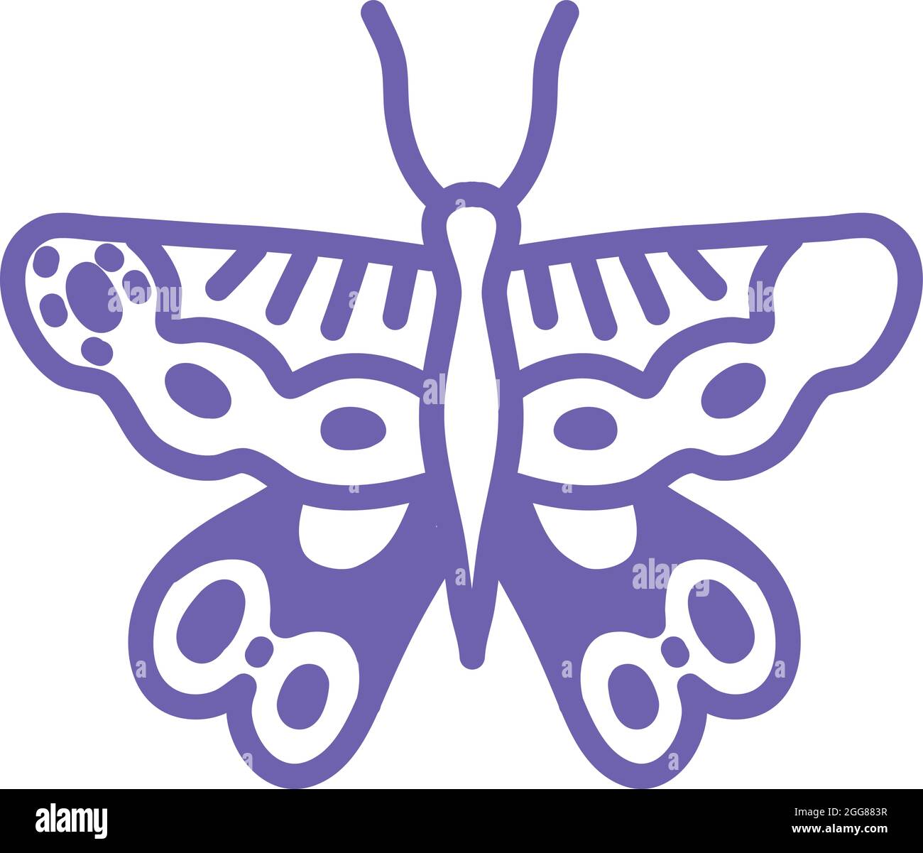 Spring azure butterfly, illustration, vector on a white background ...