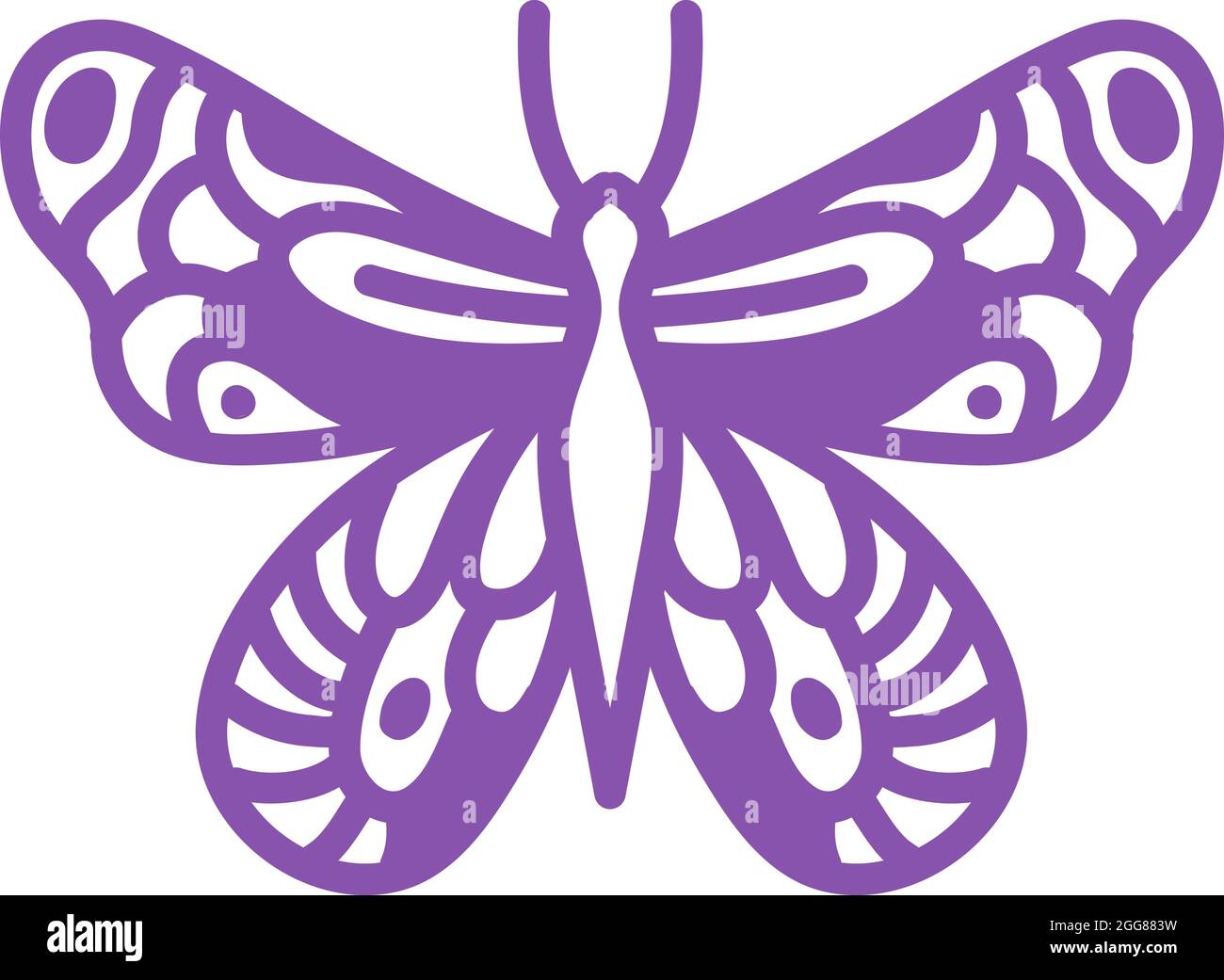 Comma butterfly, illustration, vector on a white background Stock ...