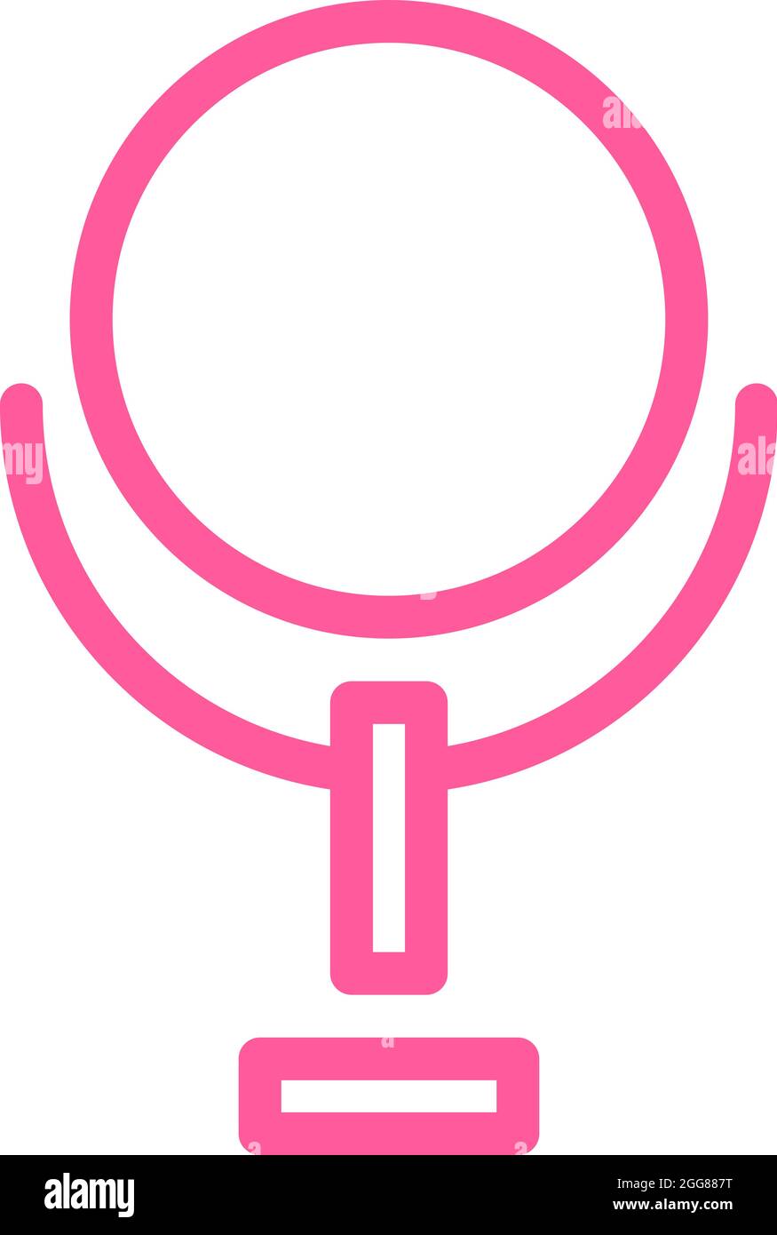 Pink mirror, illustration, vector on a white background Stock Vector ...
