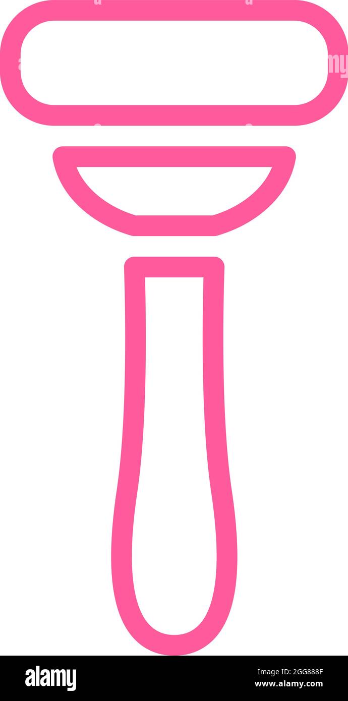 Pink woman razor, illustration, vector on a white background Stock ...