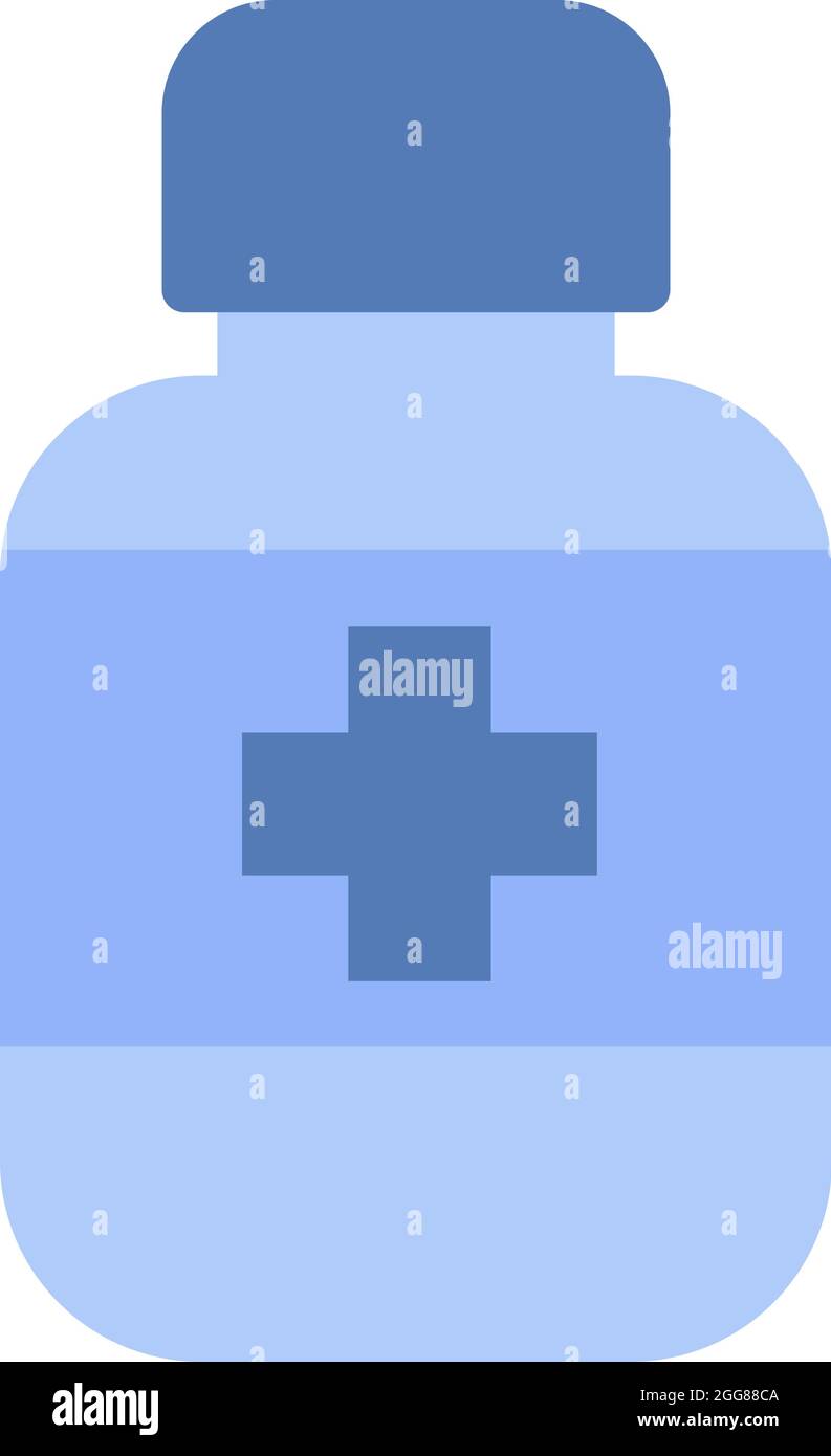 Rubbing alcohol, illustration, vector on a white background Stock ...