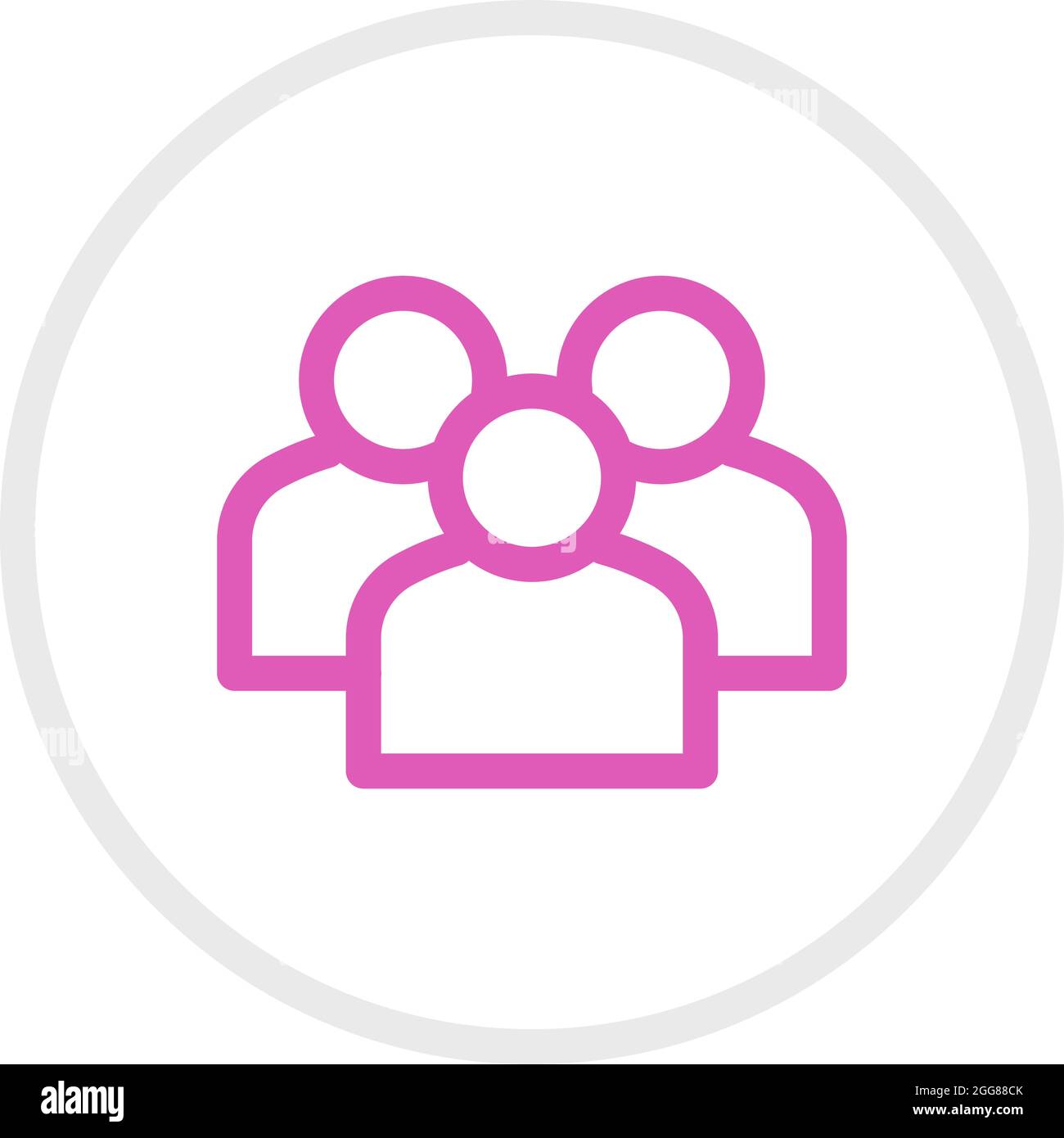 Pink people, illustration, vector on a white background Stock Vector ...