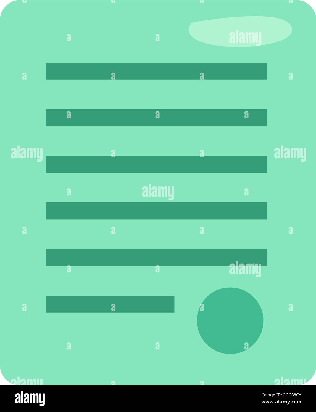 Green document, illustration, vector on a white background Stock Vector ...