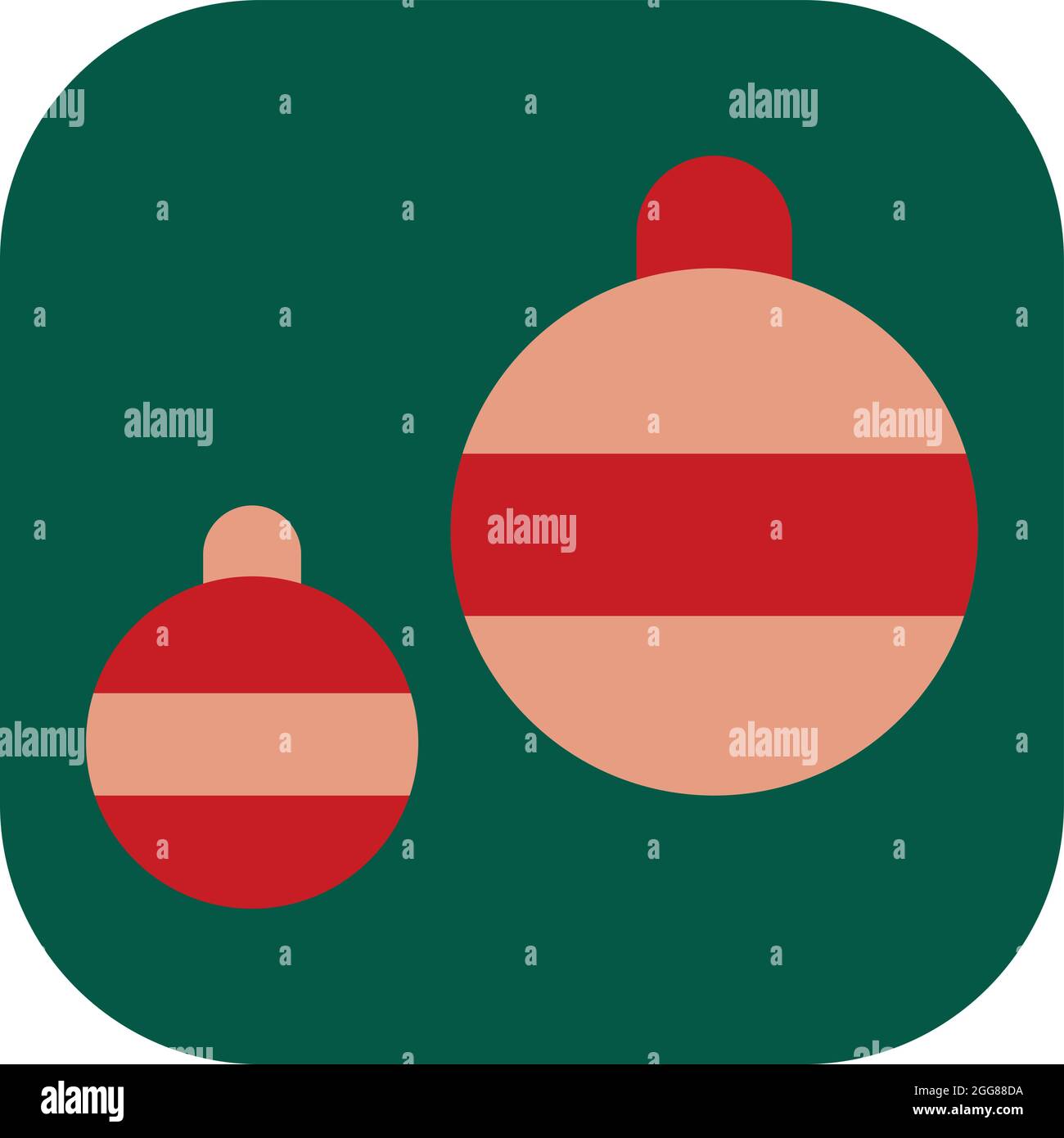 Christmas decorations on red background Stock Vector Images - Alamy