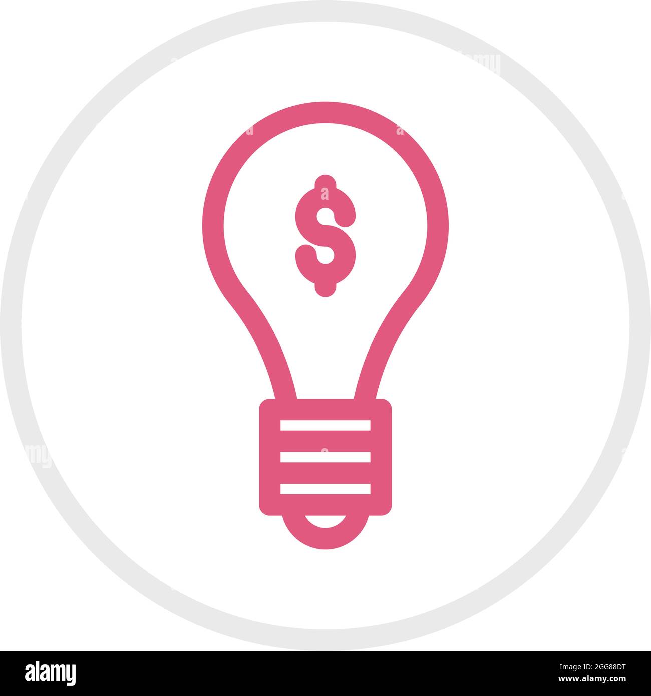 Money bulb, illustration, vector on a white background Stock Vector ...