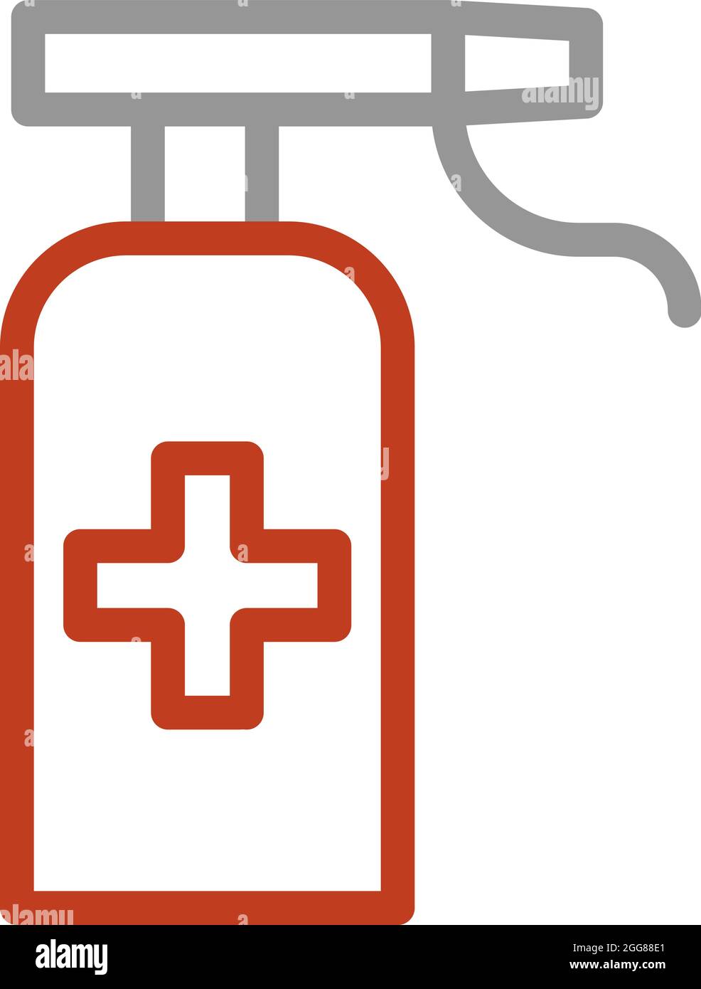 First aid spray, illustration, vector on a white background Stock ...