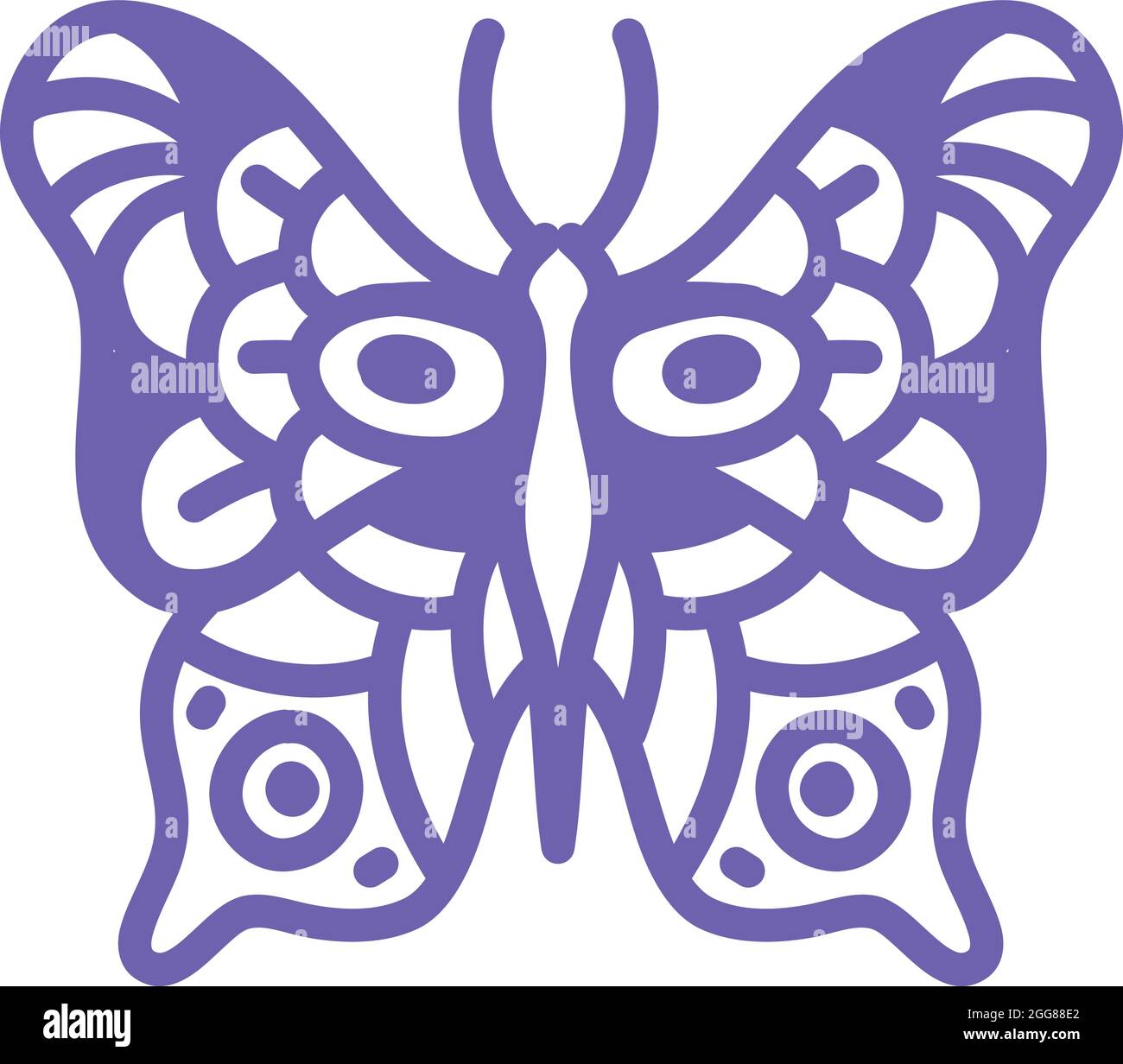 Black swallowtail butterfly, illustration, vector on a white background ...