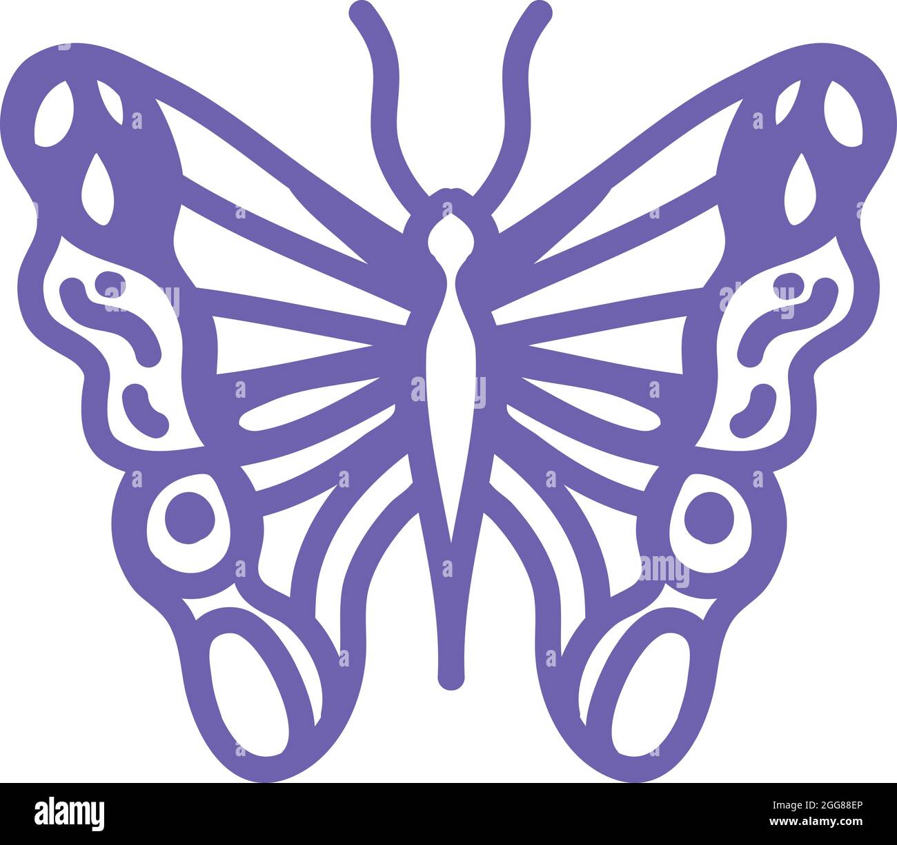 Sleepy orange butterfly, illustration, vector on a white background ...