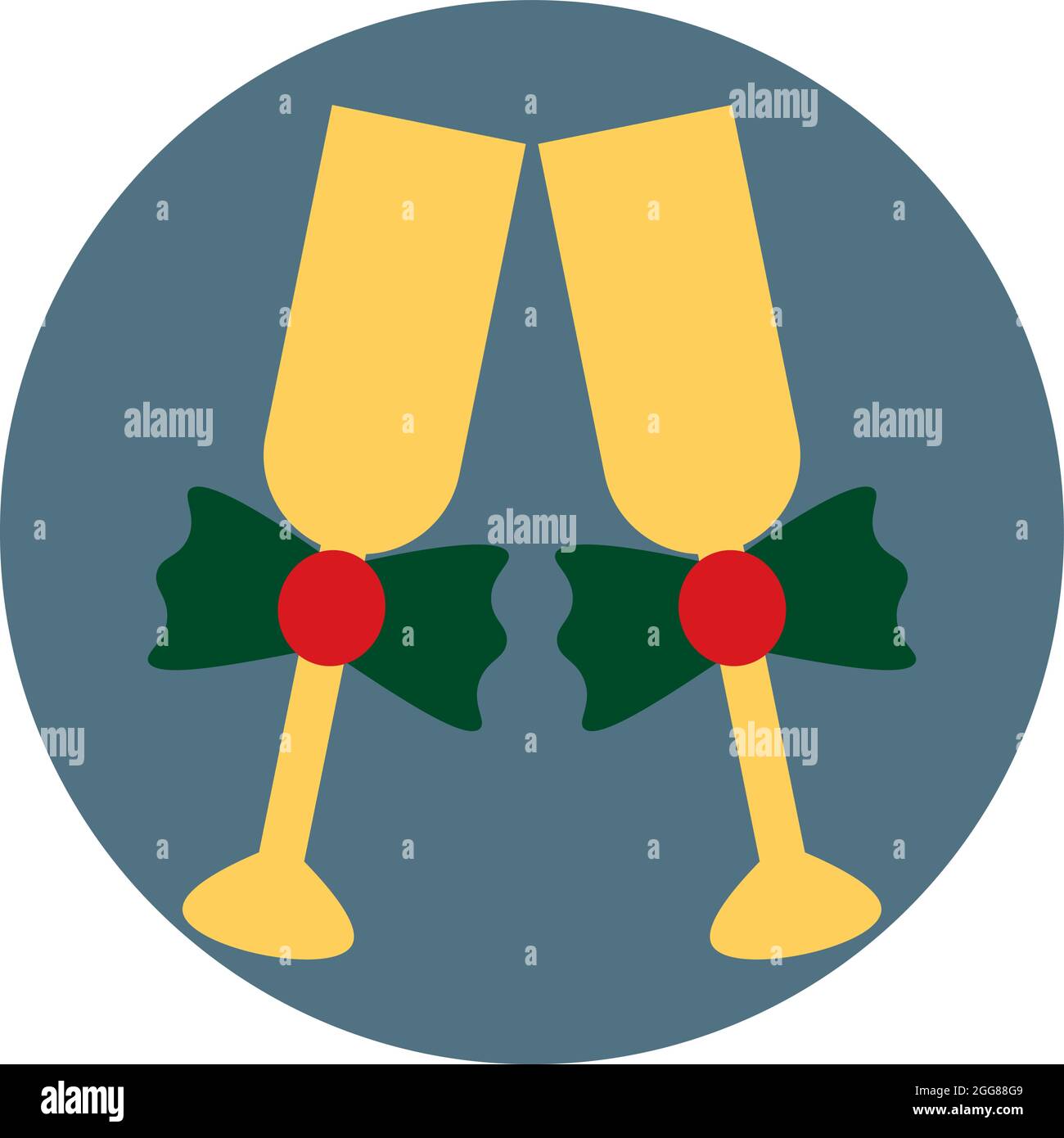 Champagne glasses gift on Stock Vector Images - Alamy