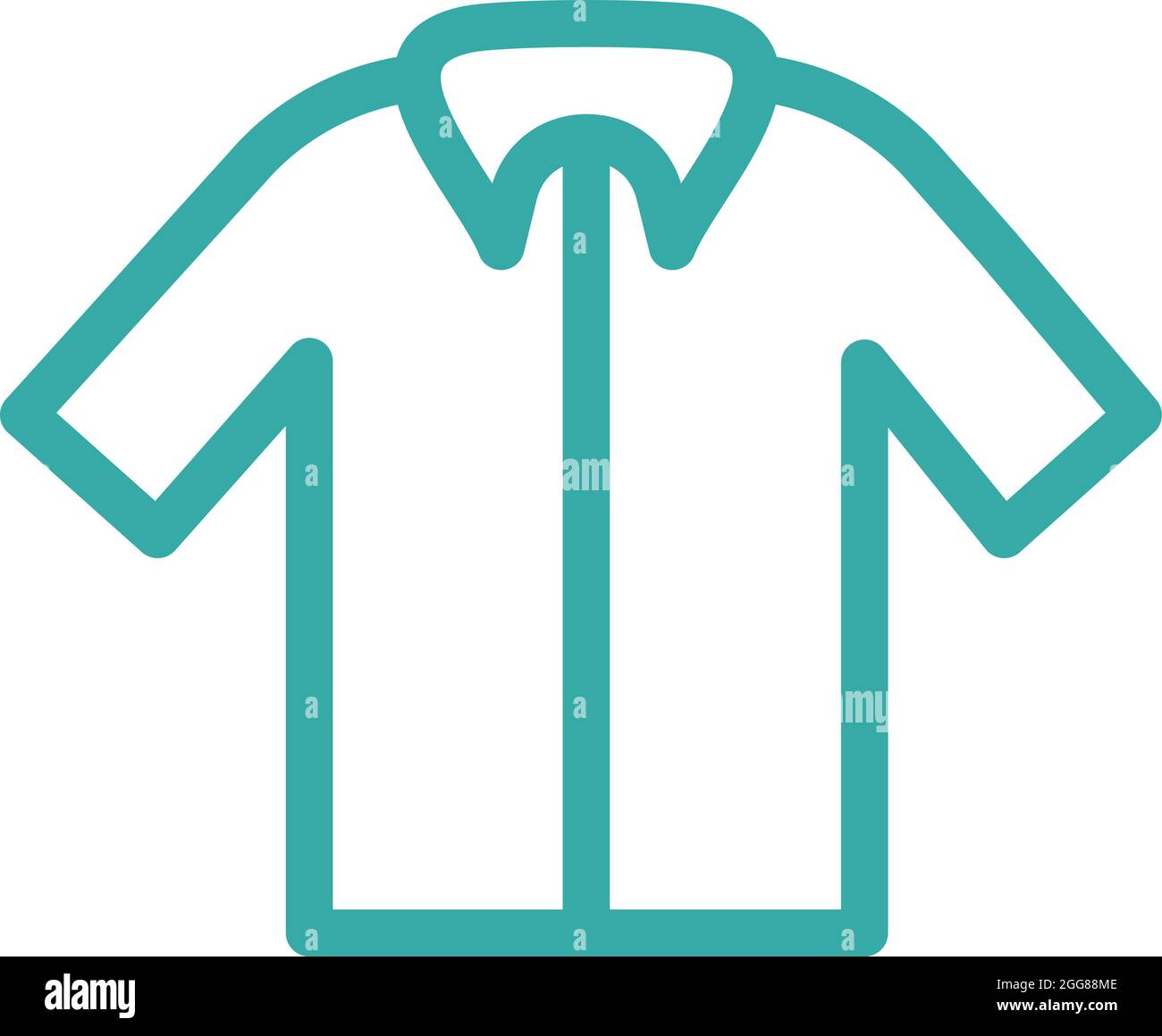Small white shirt, illustration, vector on a white background Stock ...