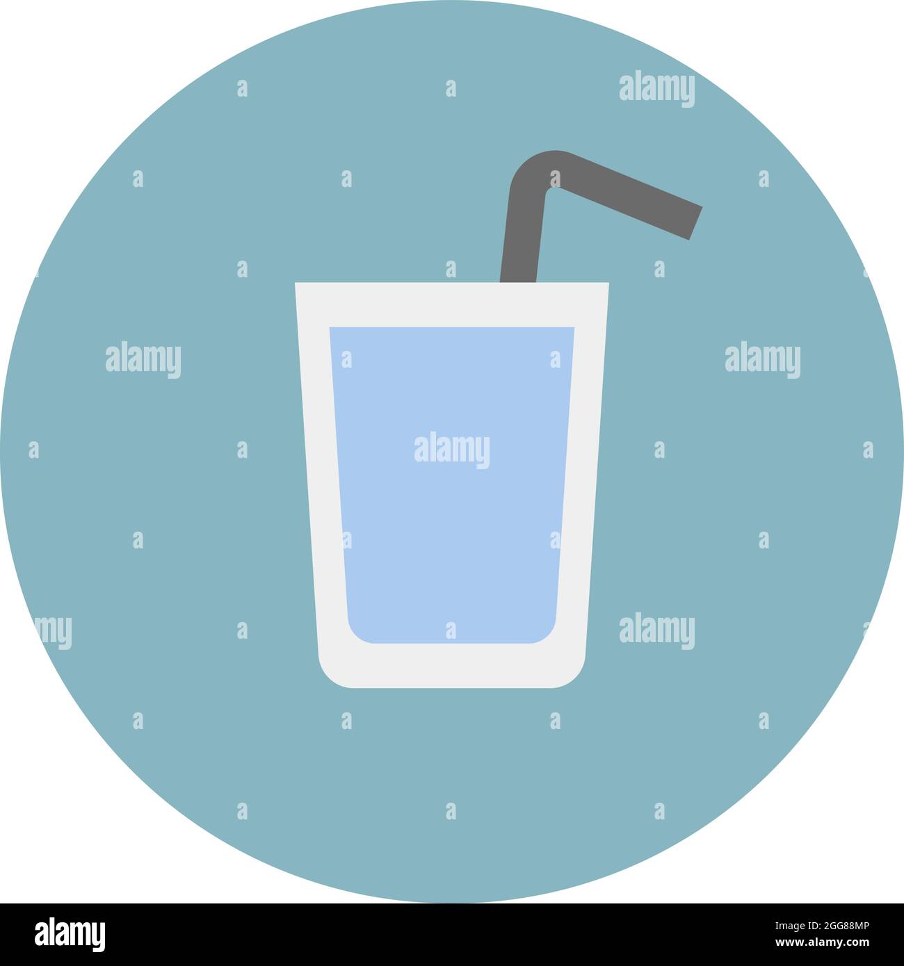 Glass of cold water, illustration, vector on a white background Stock ...