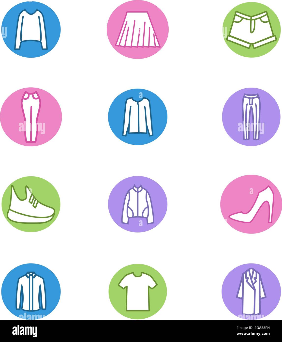 White clothing, illustration, vector on a white background Stock Vector ...