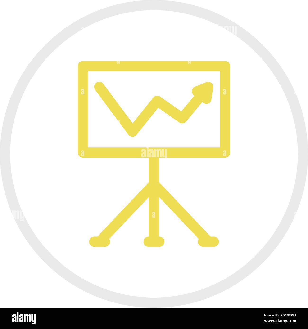 Yellow graph, illustration, vector on a white background Stock Vector ...