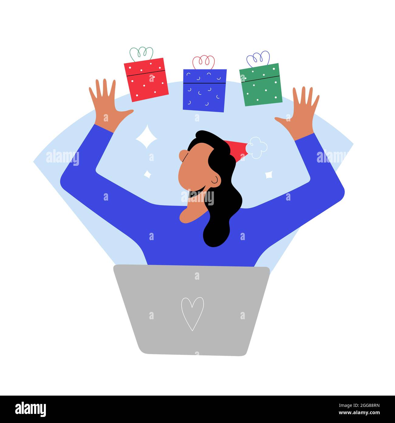 Gifts delivery Stock Vector Images - Alamy