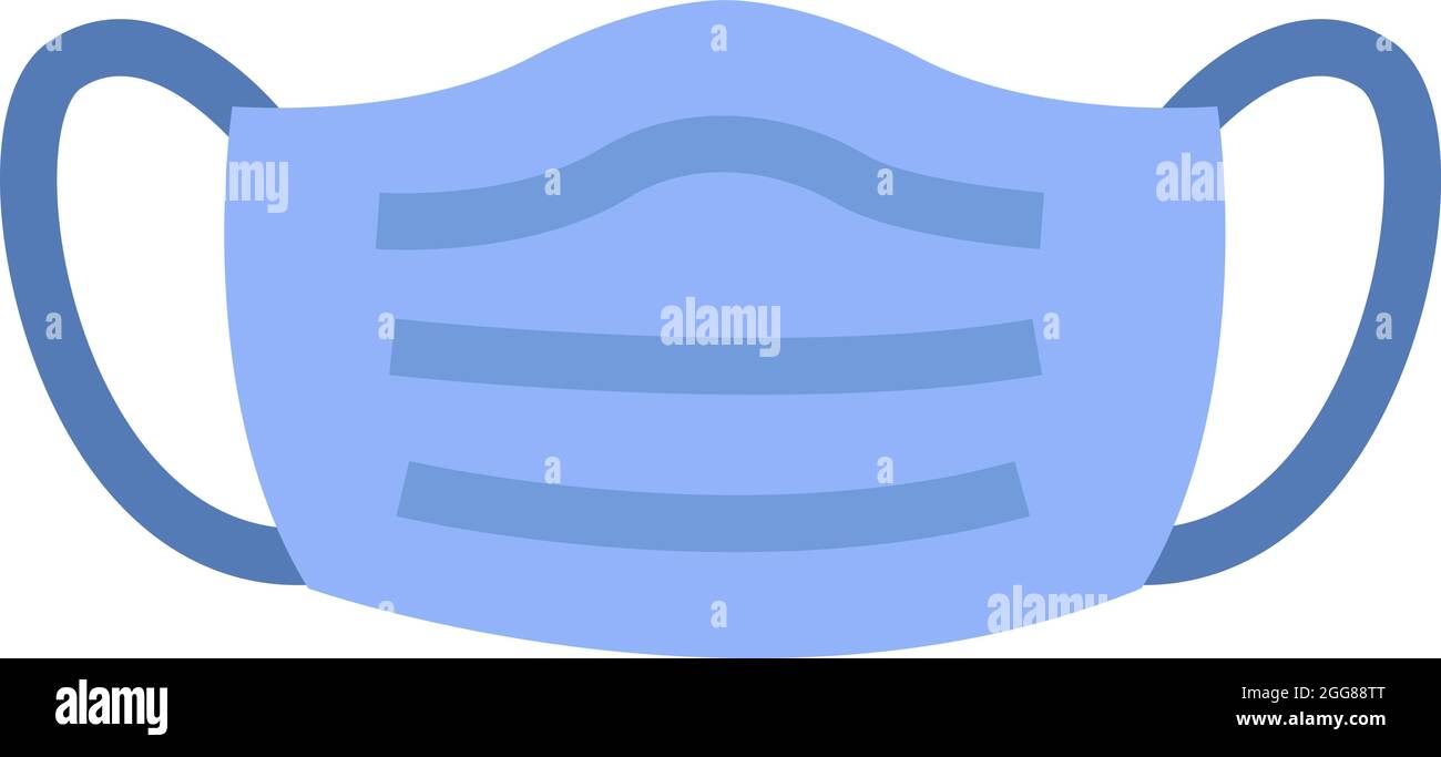 Blue Face mask, illustration, vector on a white background Stock Vector ...