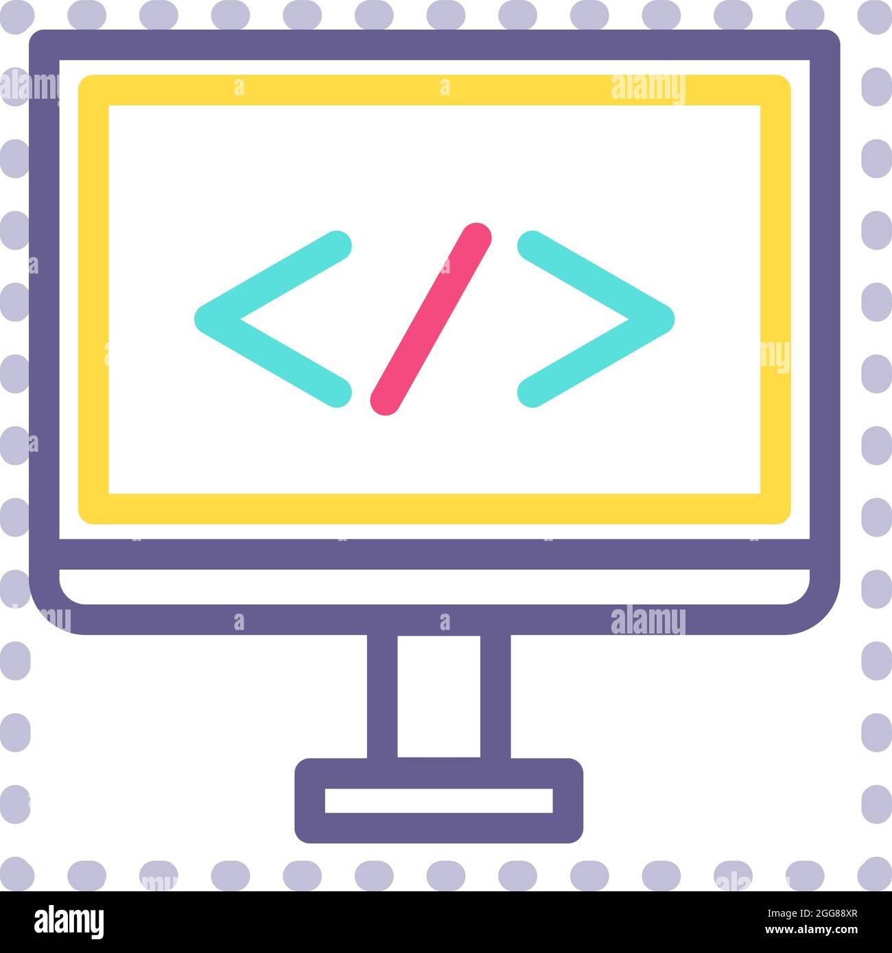 Screen development, illustration, vector on a white background Stock ...