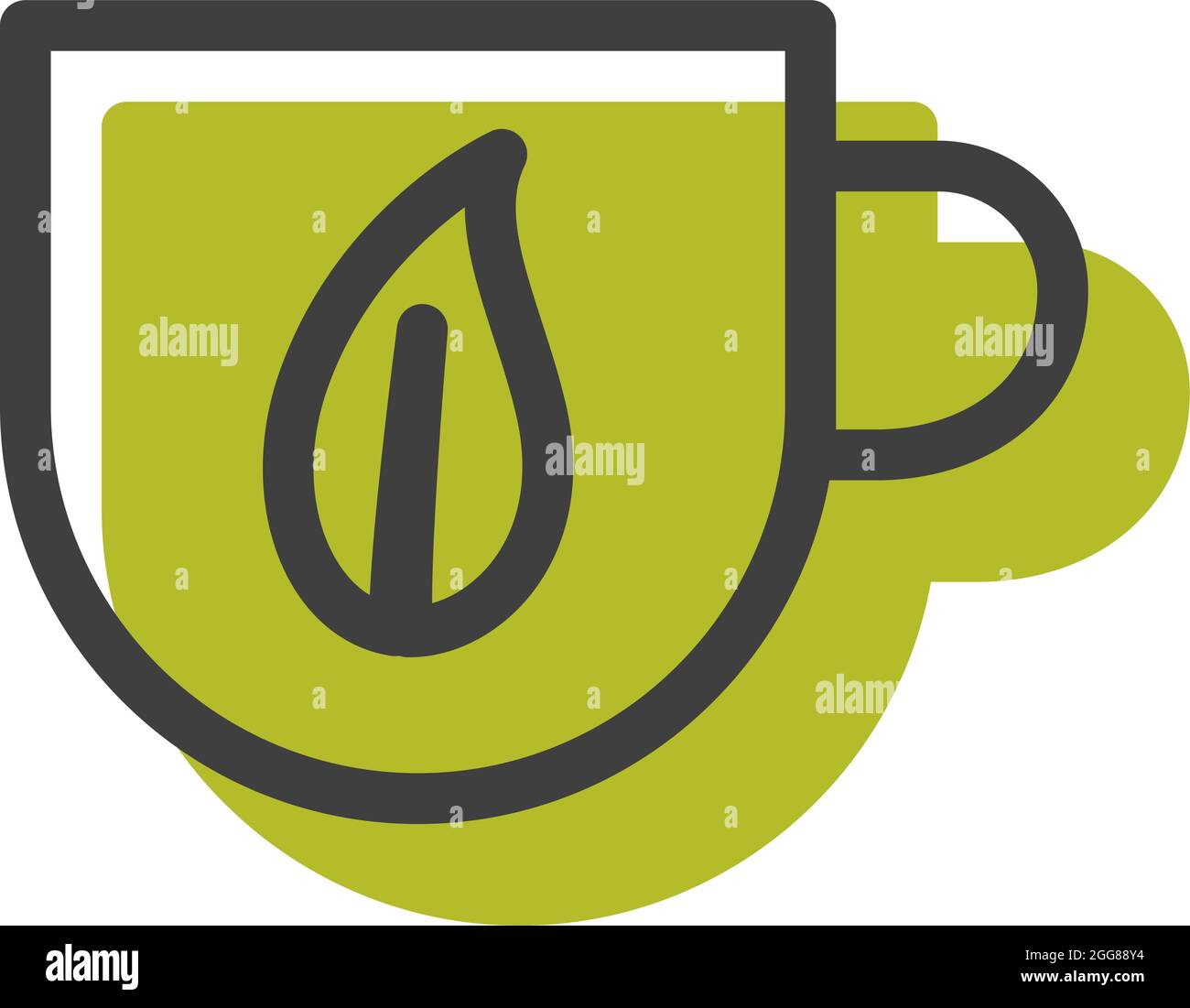 Matcha tea in white Stock Vector Images - Alamy