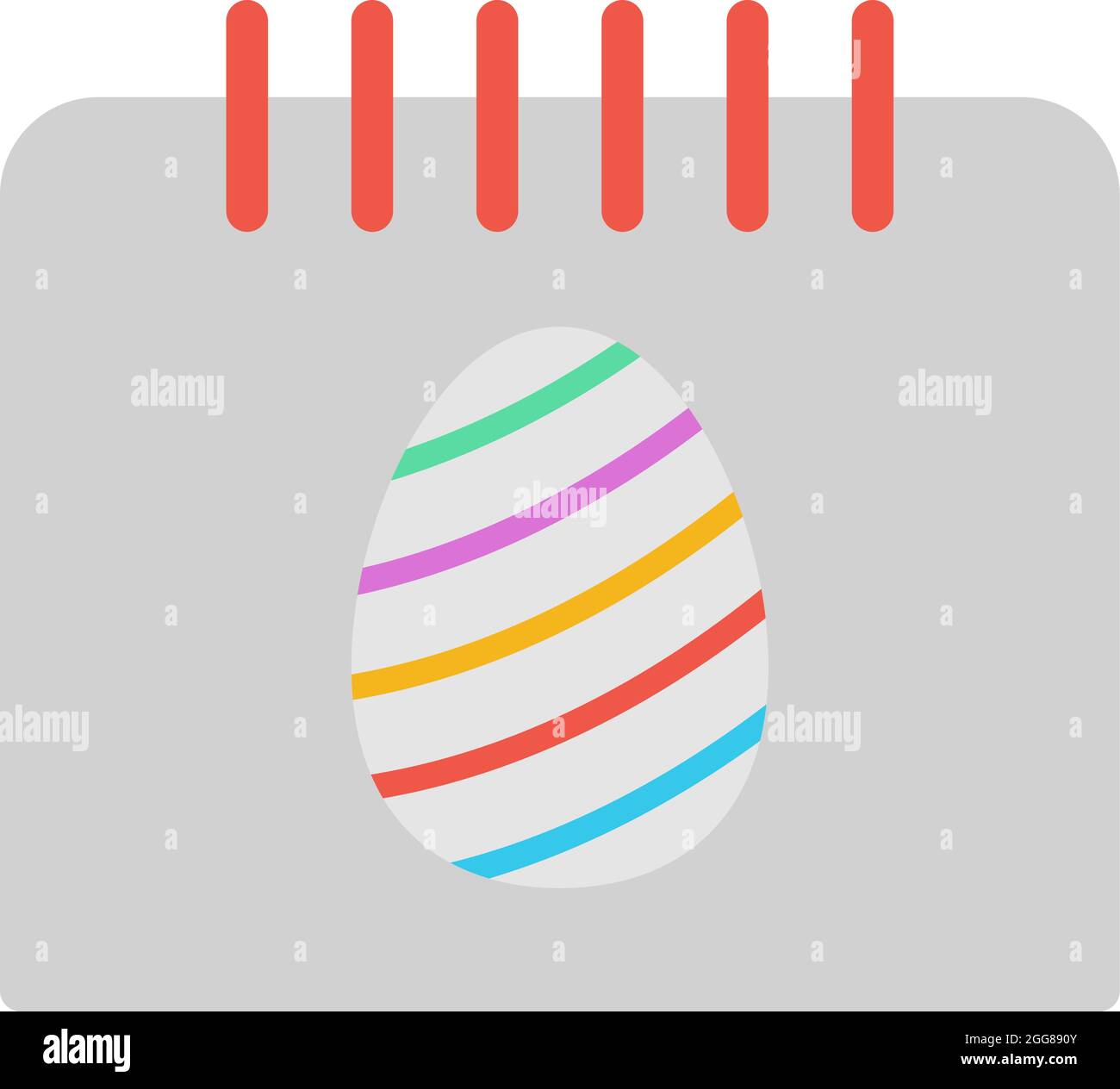 Easter calender, illustration, vector on a white background Stock ...